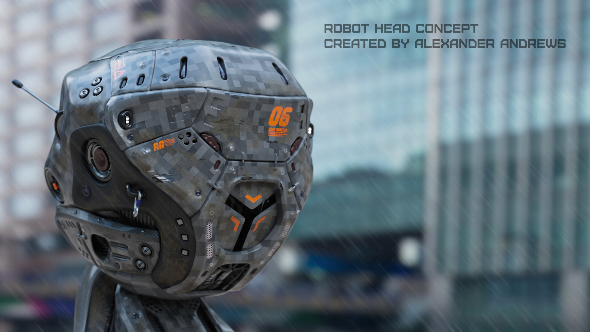 ArtStation - robot head render