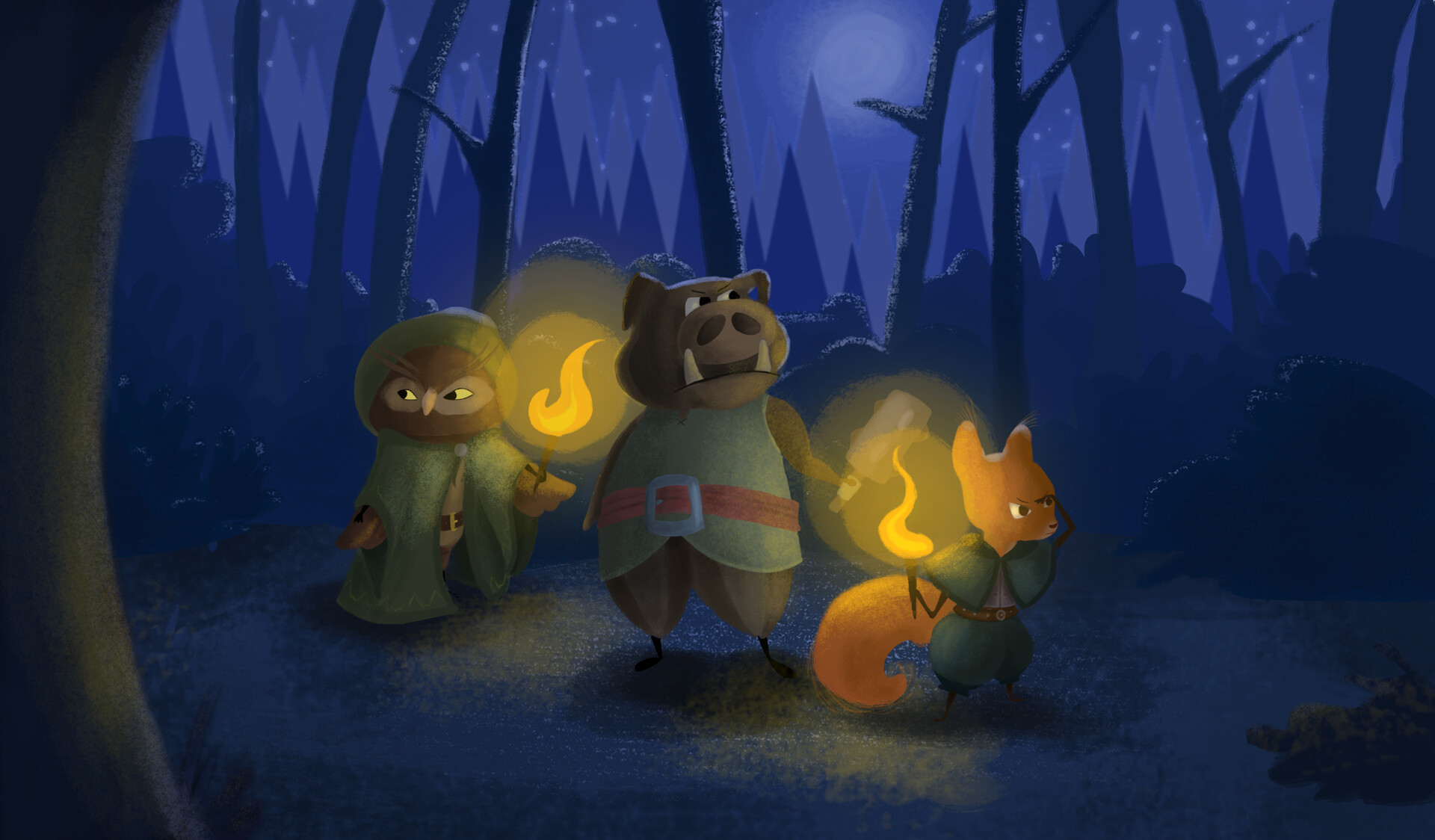 ArtStation - Antropomorphic Animal Trio Project