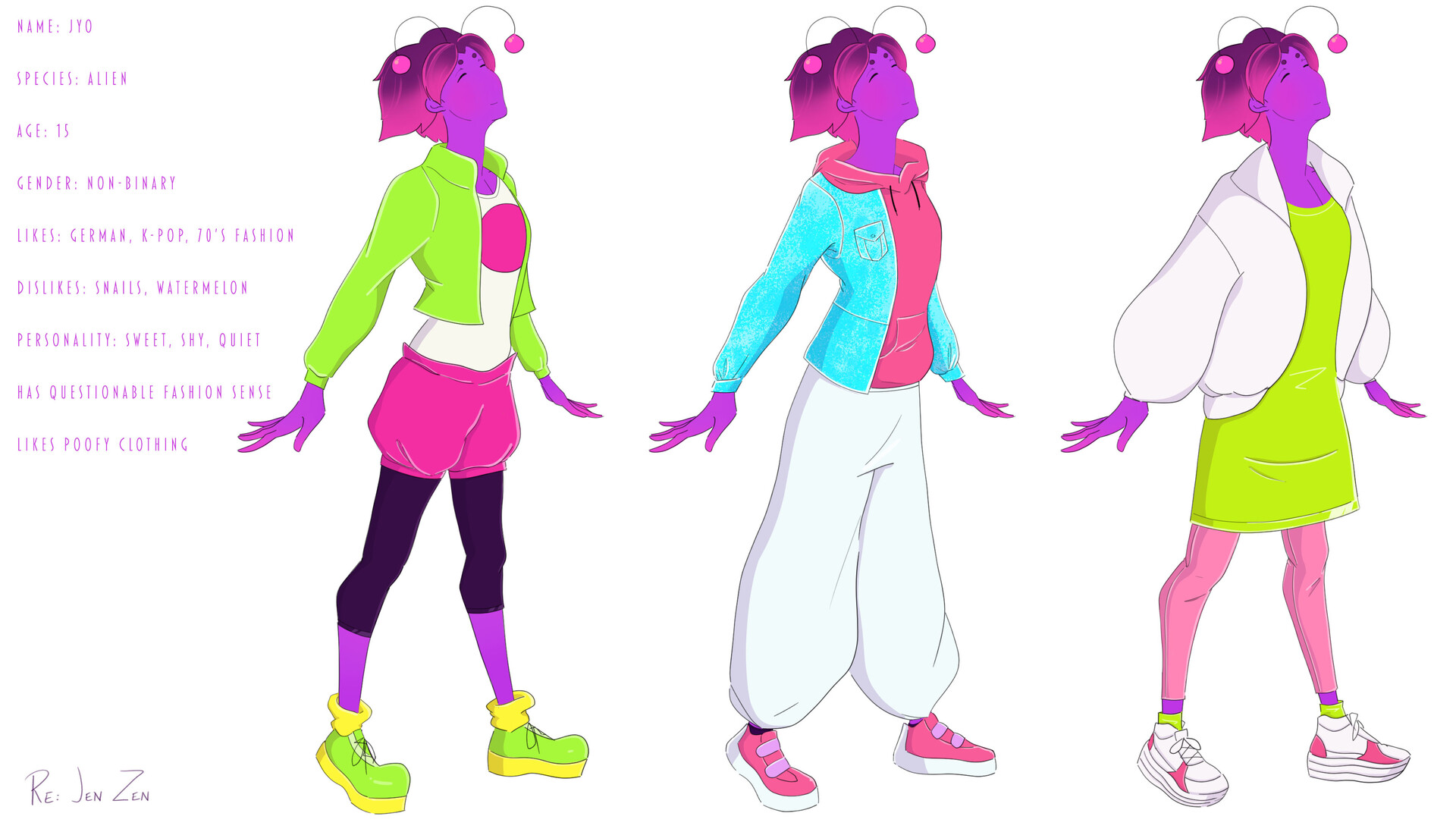 Jennifer Ludwig - Costume Variations for Non-Binary Alien Character