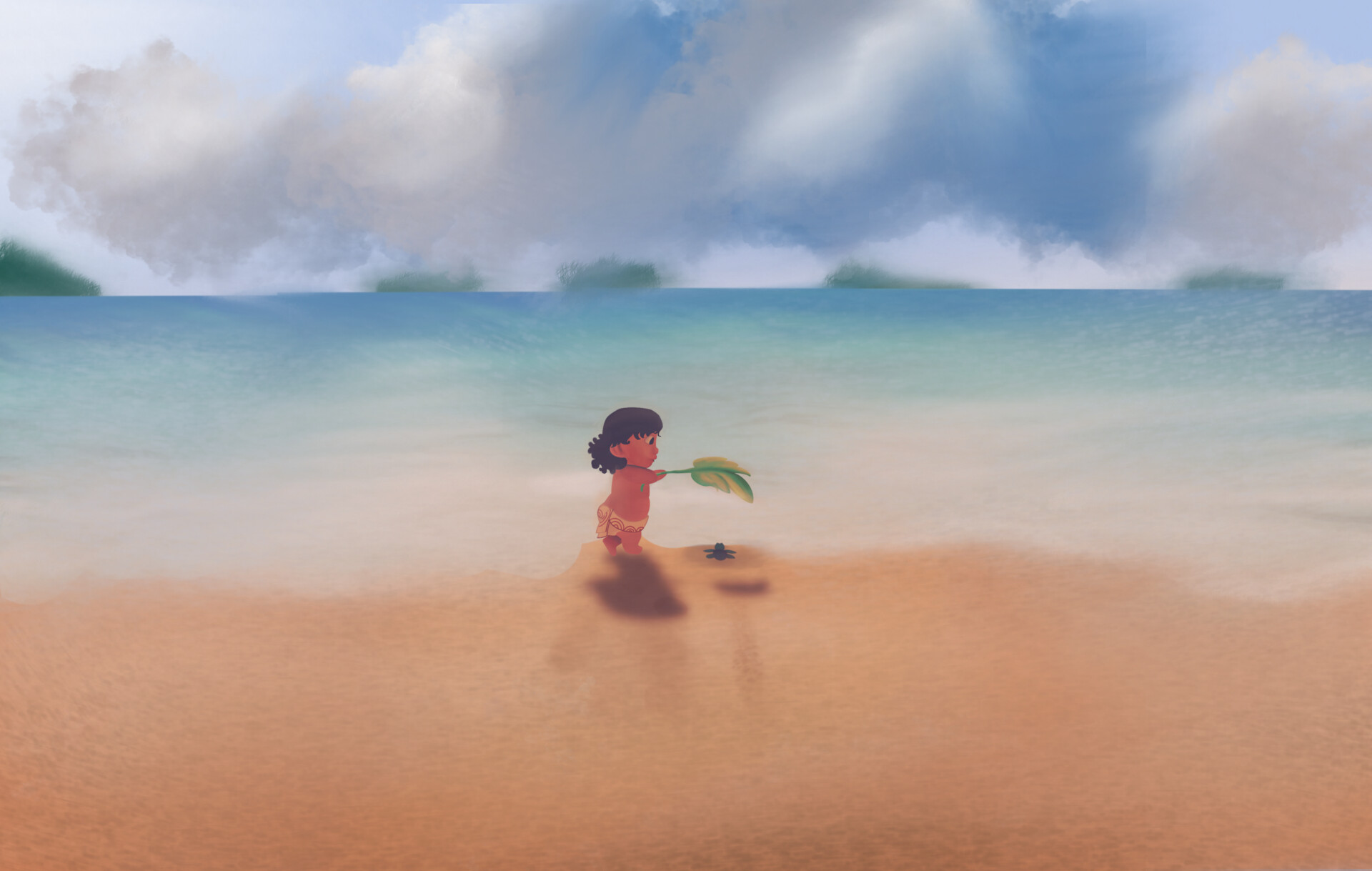 ArtStation - Moana Saves the Turtles