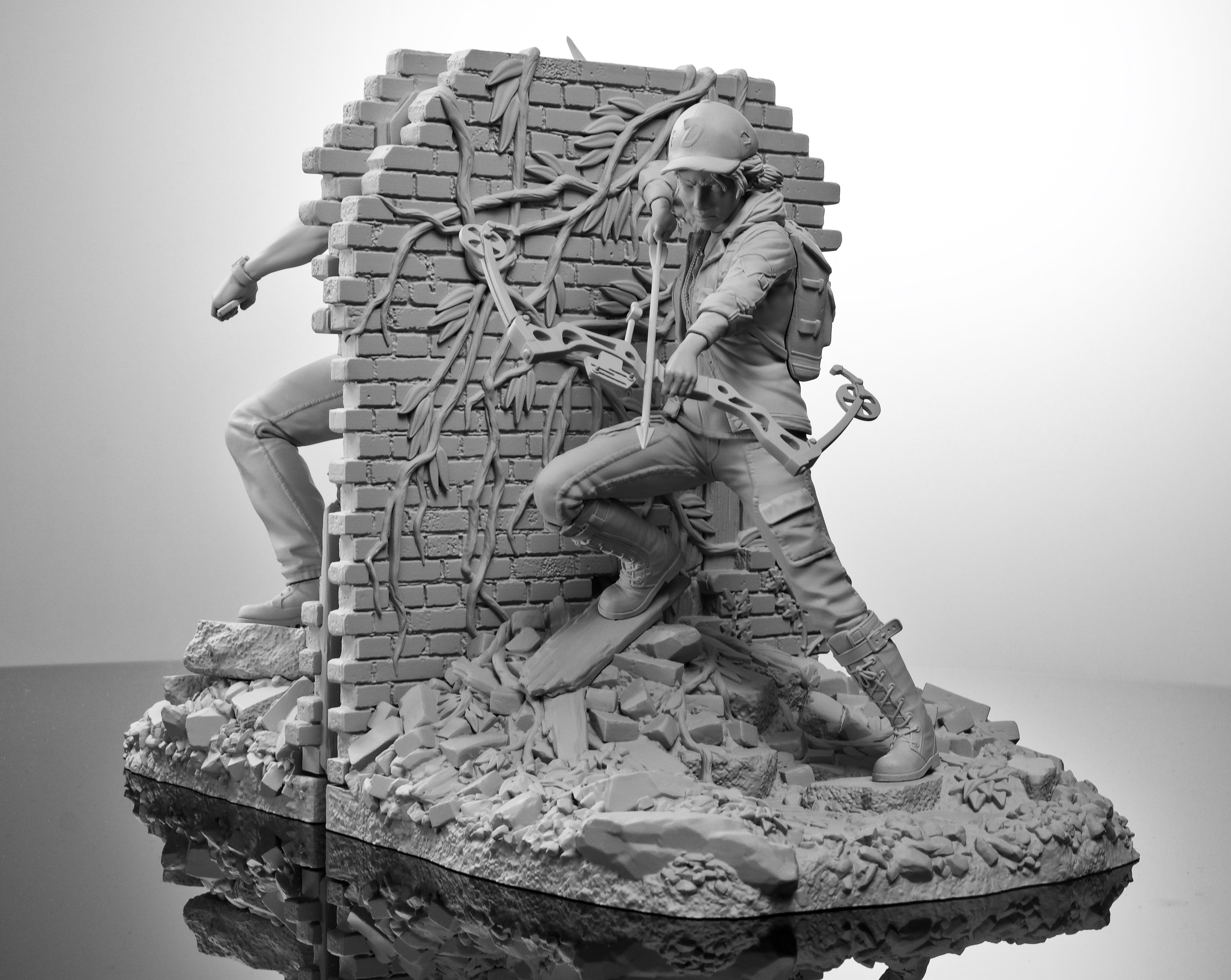 Michael Jenkins - Telltale's The Walking Dead: Lee and Clem Statues