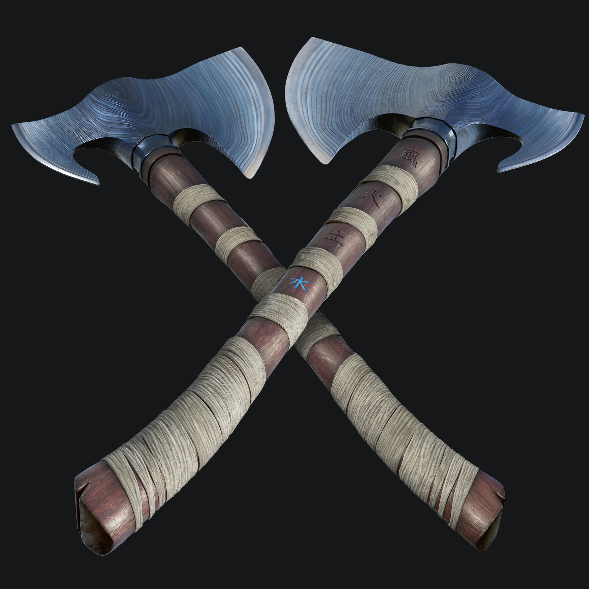 Nicholas Nguyen - Battle Axe Four Elements Water 水 Concept