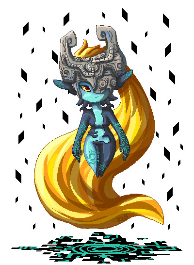 Caroline Pracht - KatzeBlue - Fan Art - Midna (Pixel)