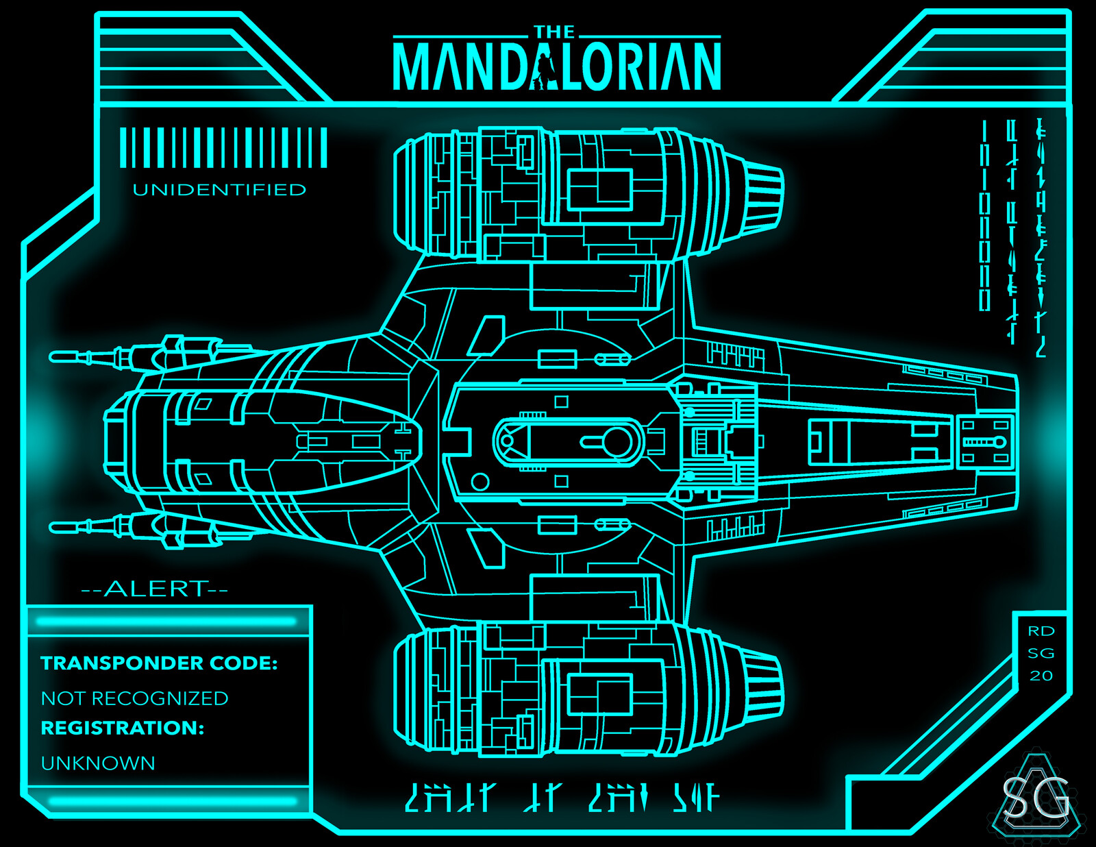 Sara Garcia - The Mandalorian Razor Crest Schematic