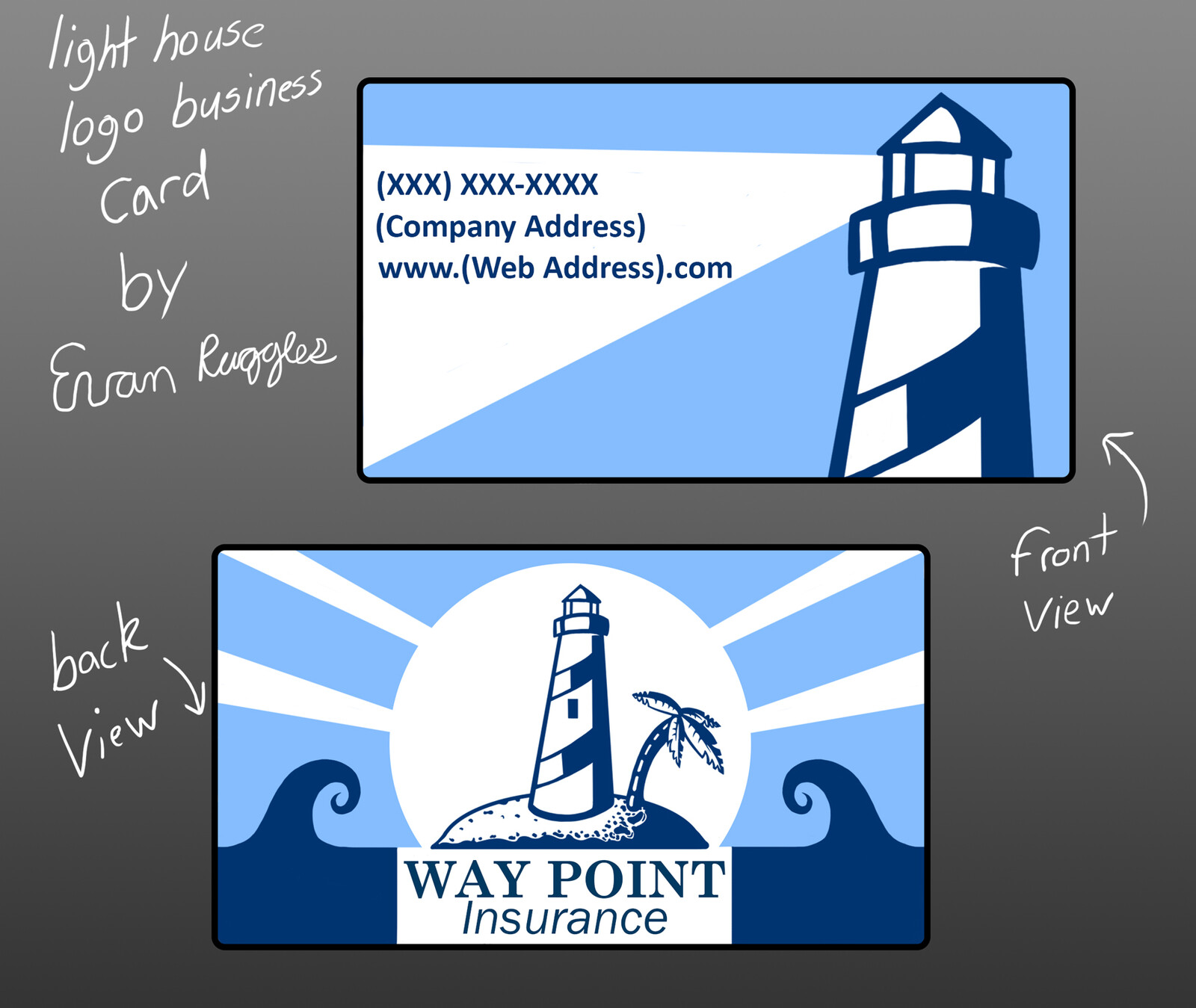 Evan Ruggles - Way point Insurance Business Card (Variant 1 )