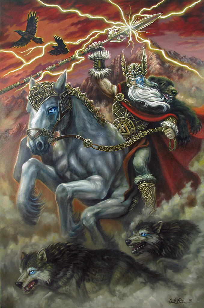 ArtStation - odin and sleipnir