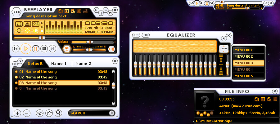 ArtStation - "BeePlayer" Audio player