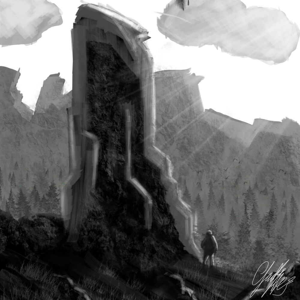 ArtStation - "Rock" Daily Thumbnail Sketch