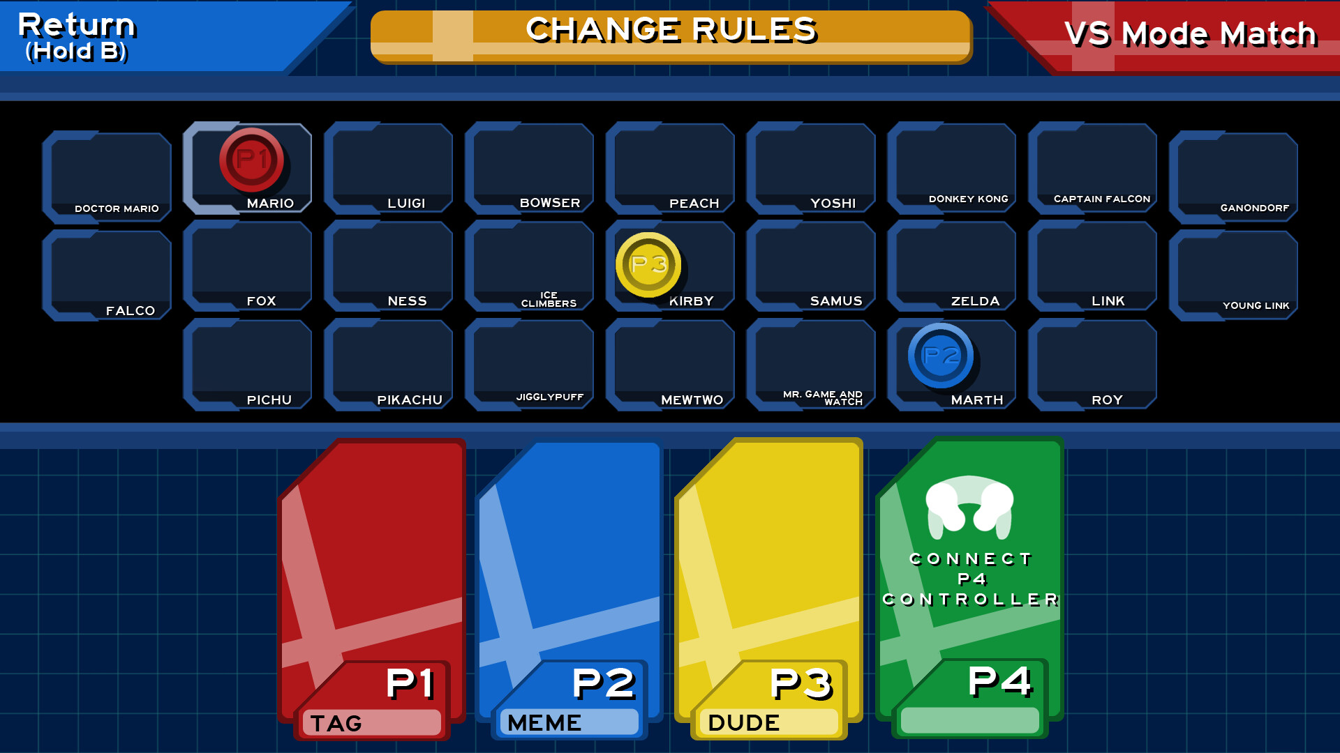 Sam Greenslade - Super Smash Bros. Melee - Menu/UI redesign