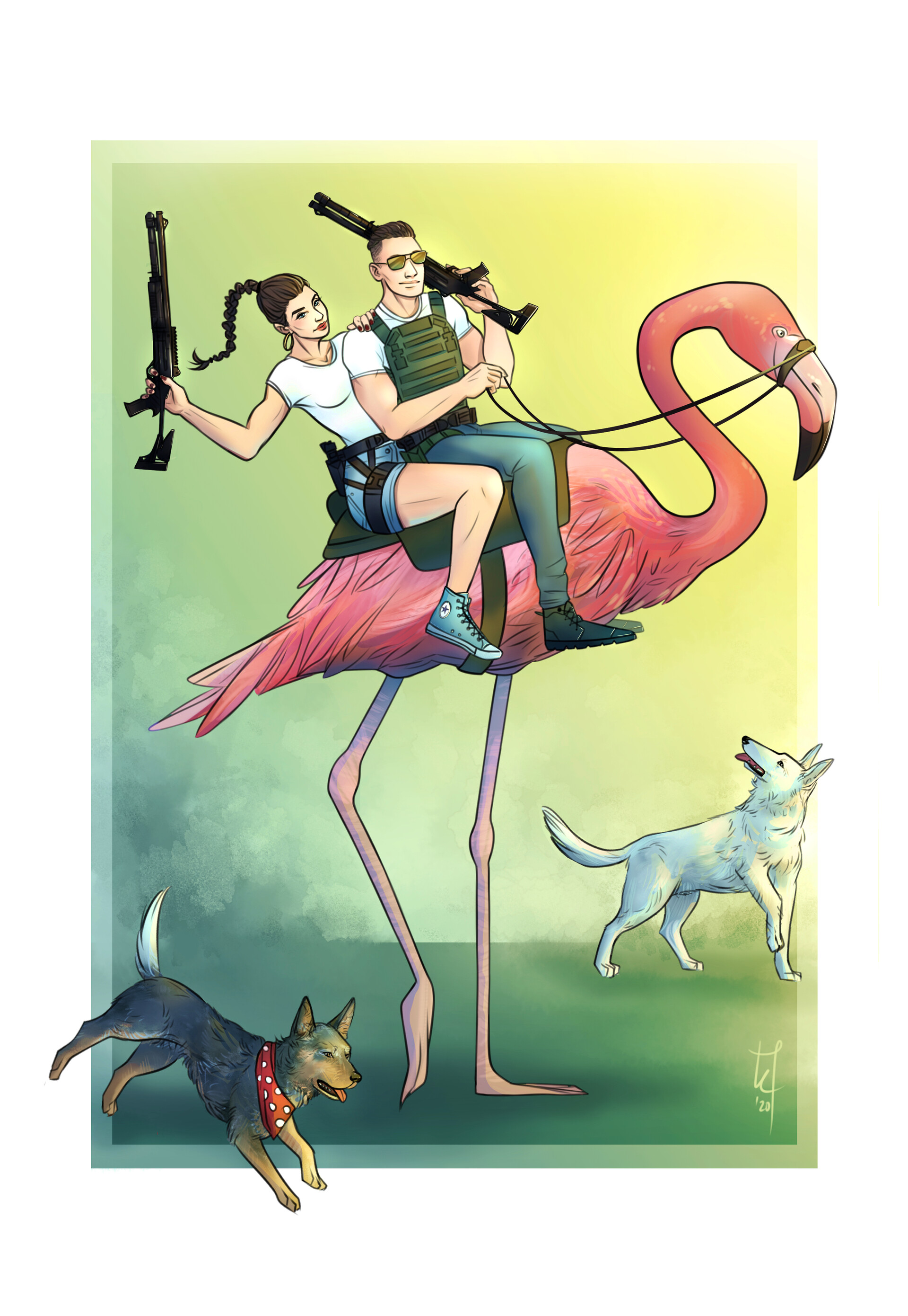 ArtStation - flamingo ride
