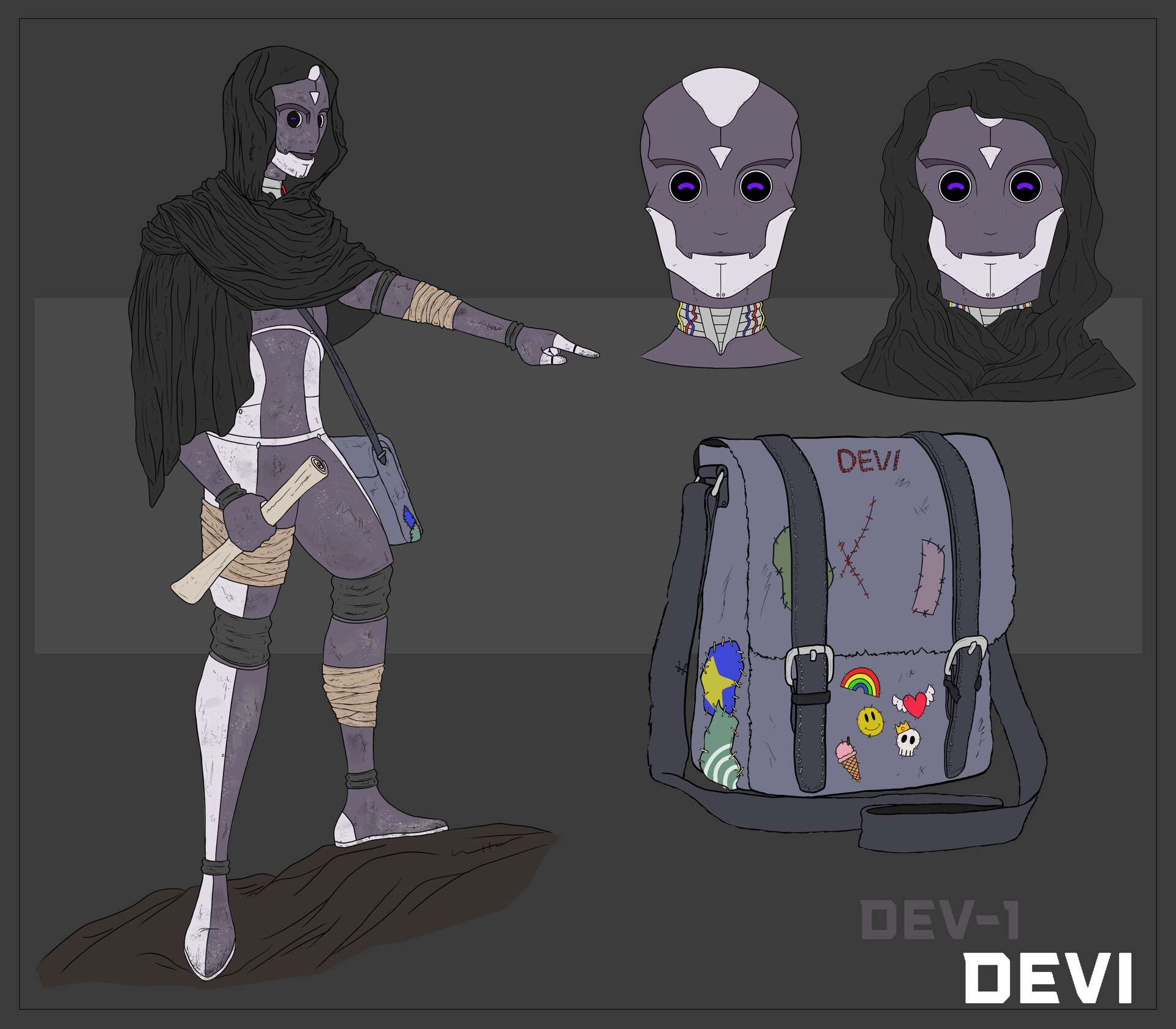 ArtStation - DEV-1/DEVI, the friendly robot adventurer