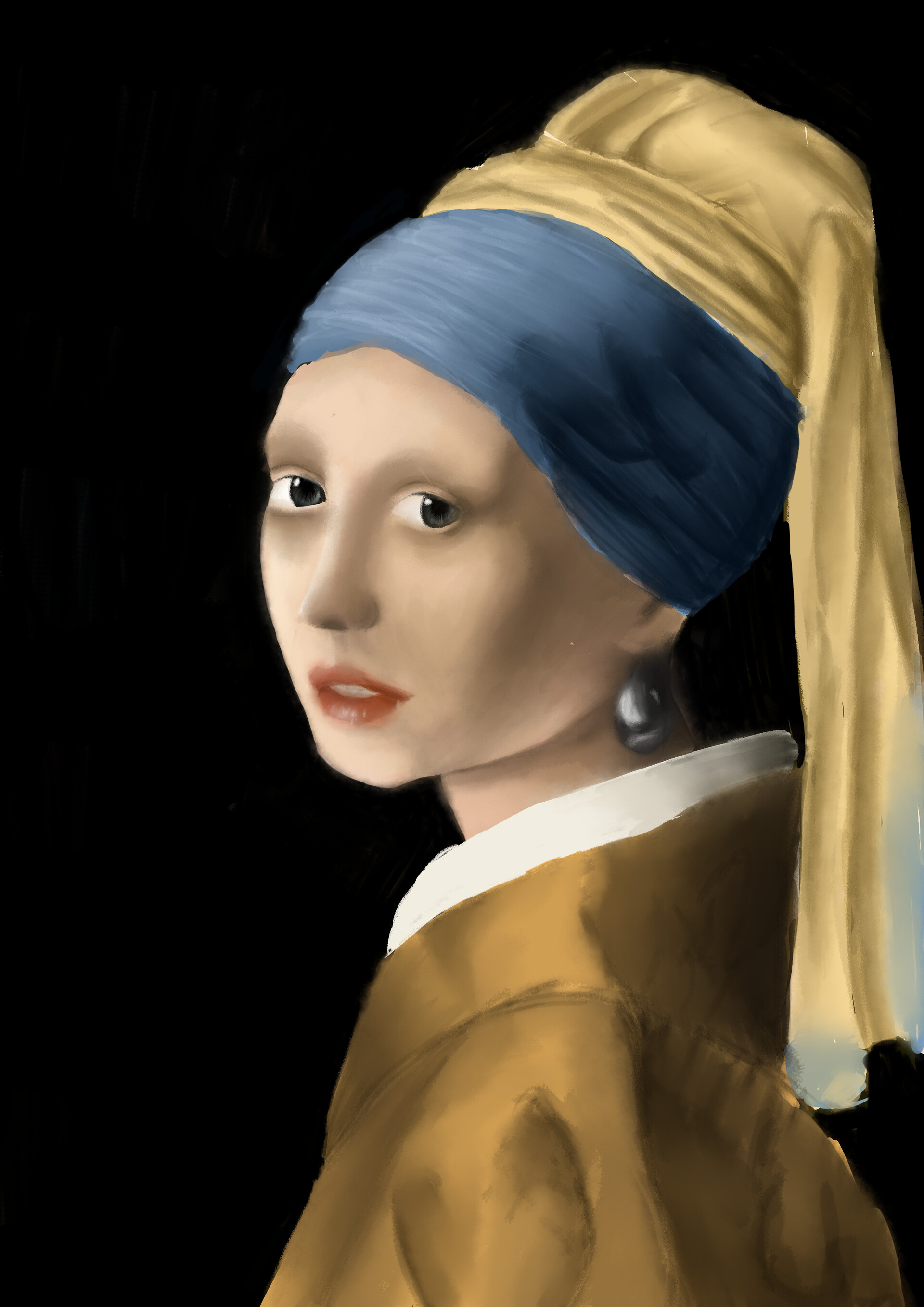 ArtStation - The Girl With The Pearl Earring Recreation