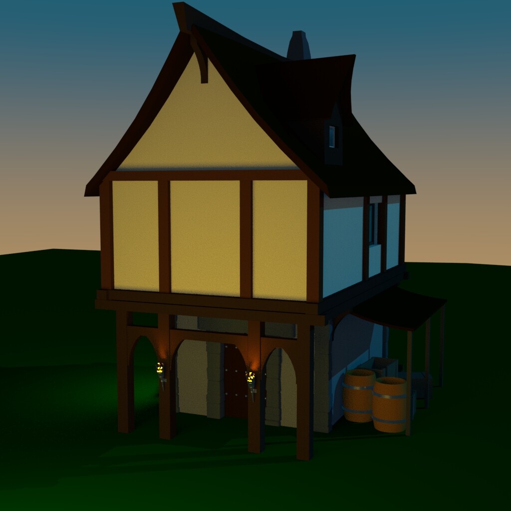 ArtStation - 3D Medieval House Project
