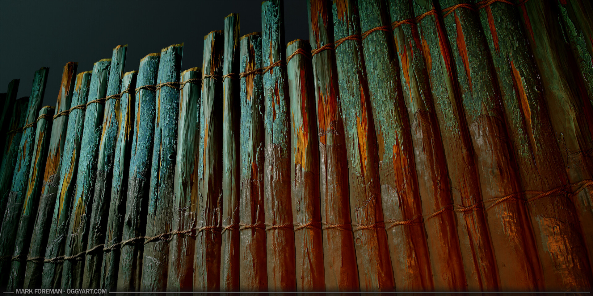 Mark Foreman - Medieval Wooden Stakes Palisade - Substance Source ...