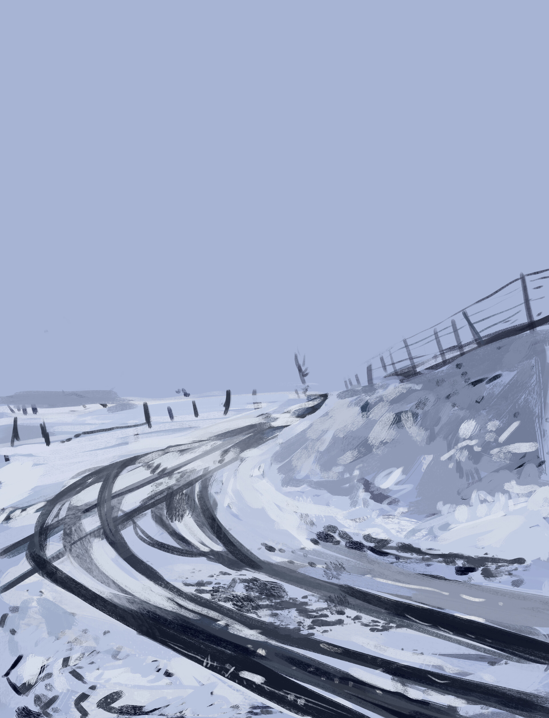 ArtStation - Snow speedainting