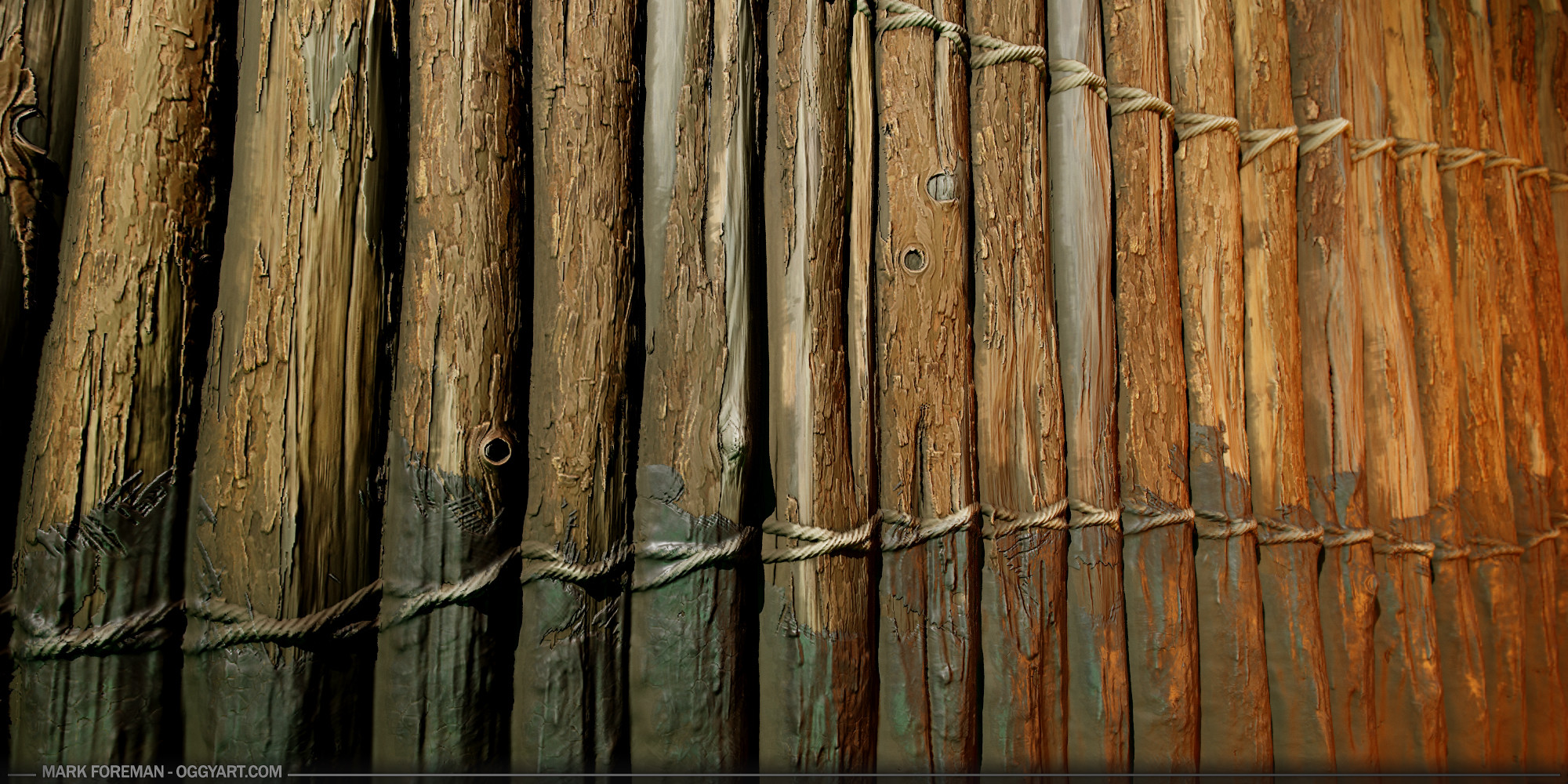 Mark Foreman - Medieval Wooden Stakes Palisade - Substance Source ...