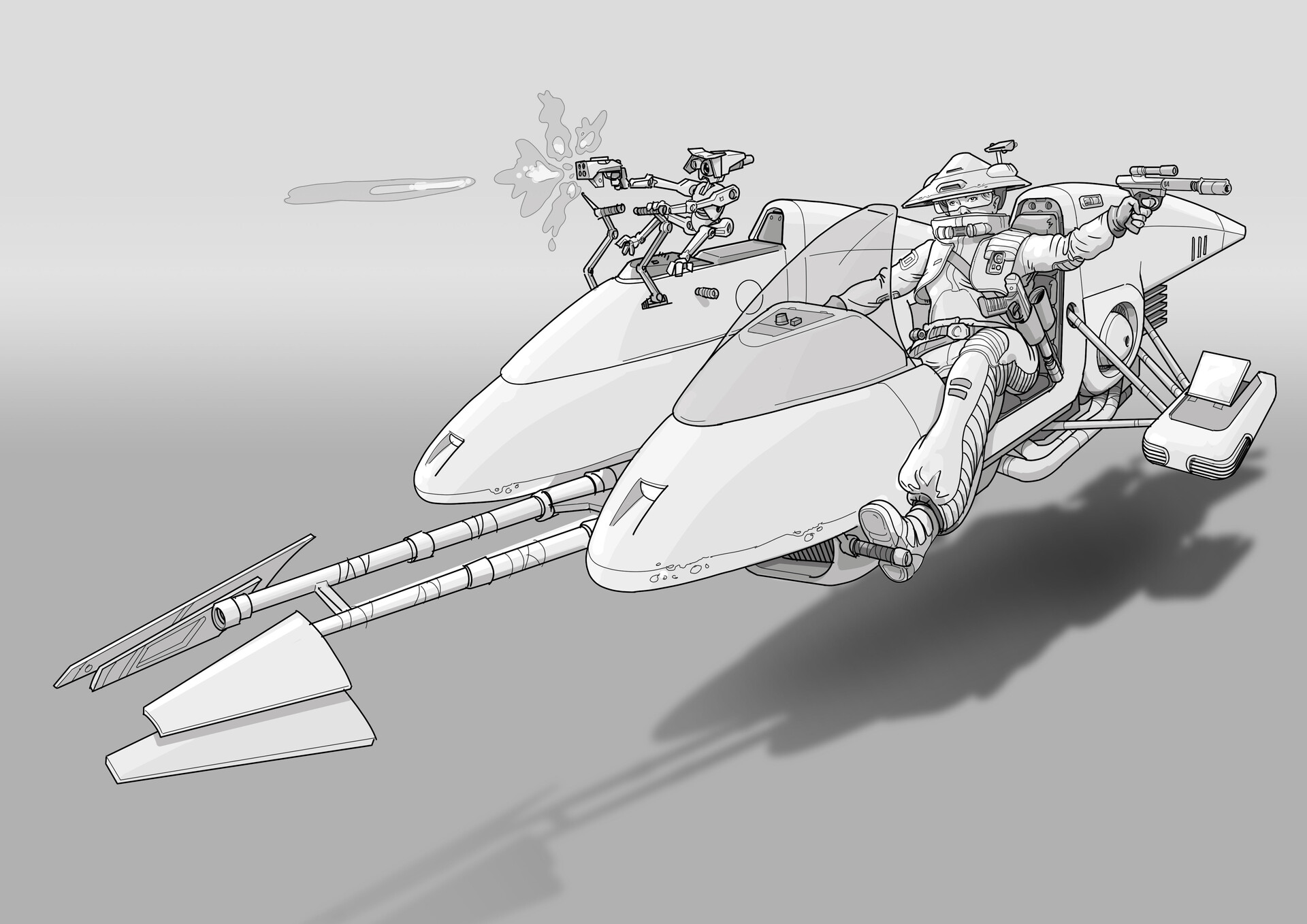 ArtStation - Star Wars Speeder Bike