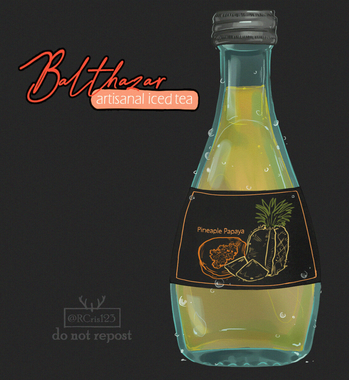 ArtStation - Iced Tea Label Design