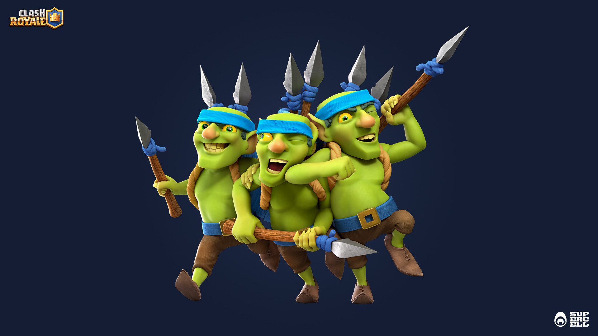 Anya Mozharovska - Clash Royale - Goblins. Posing and render.
