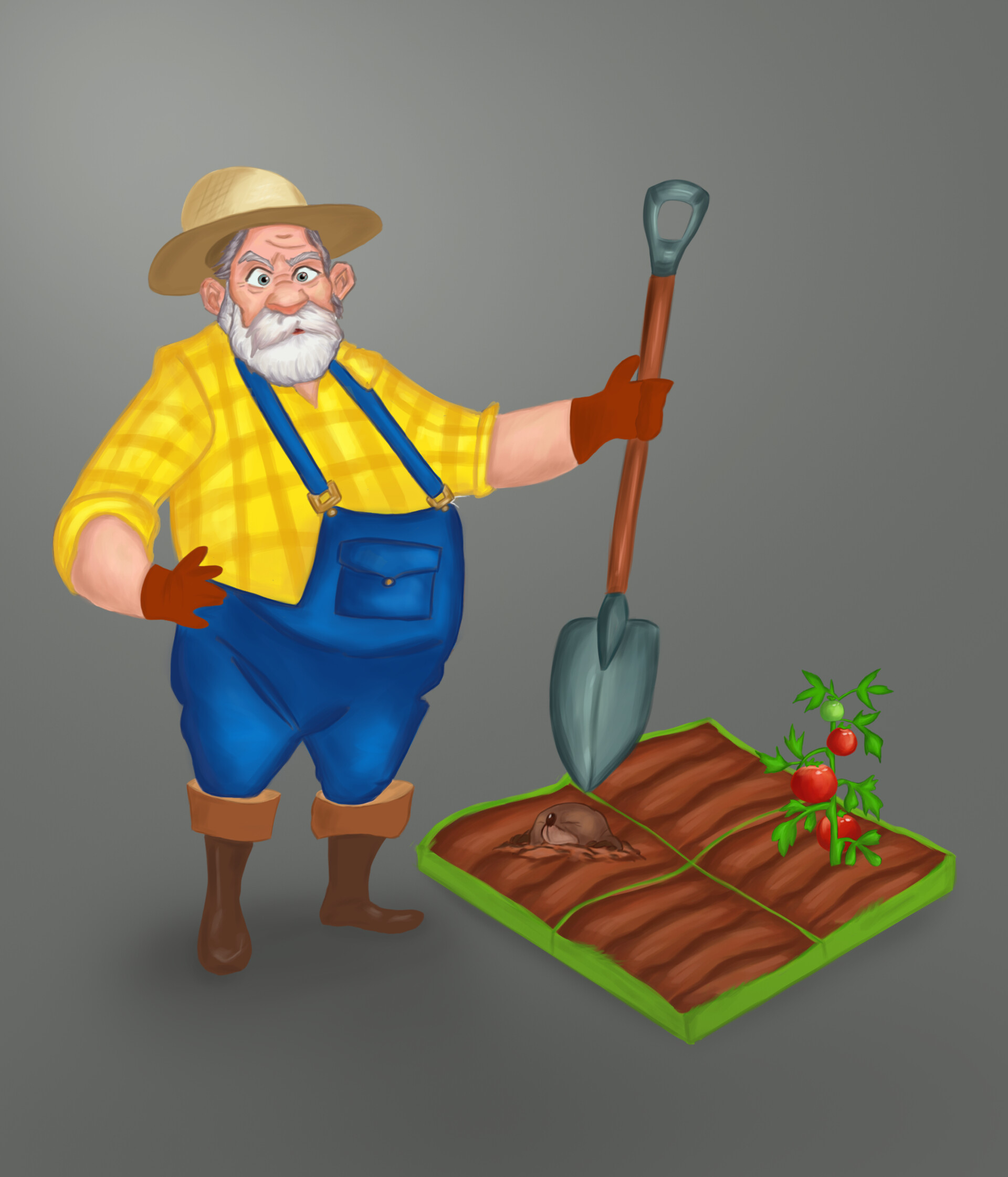 ArtStation - A character for a farming mobile game
