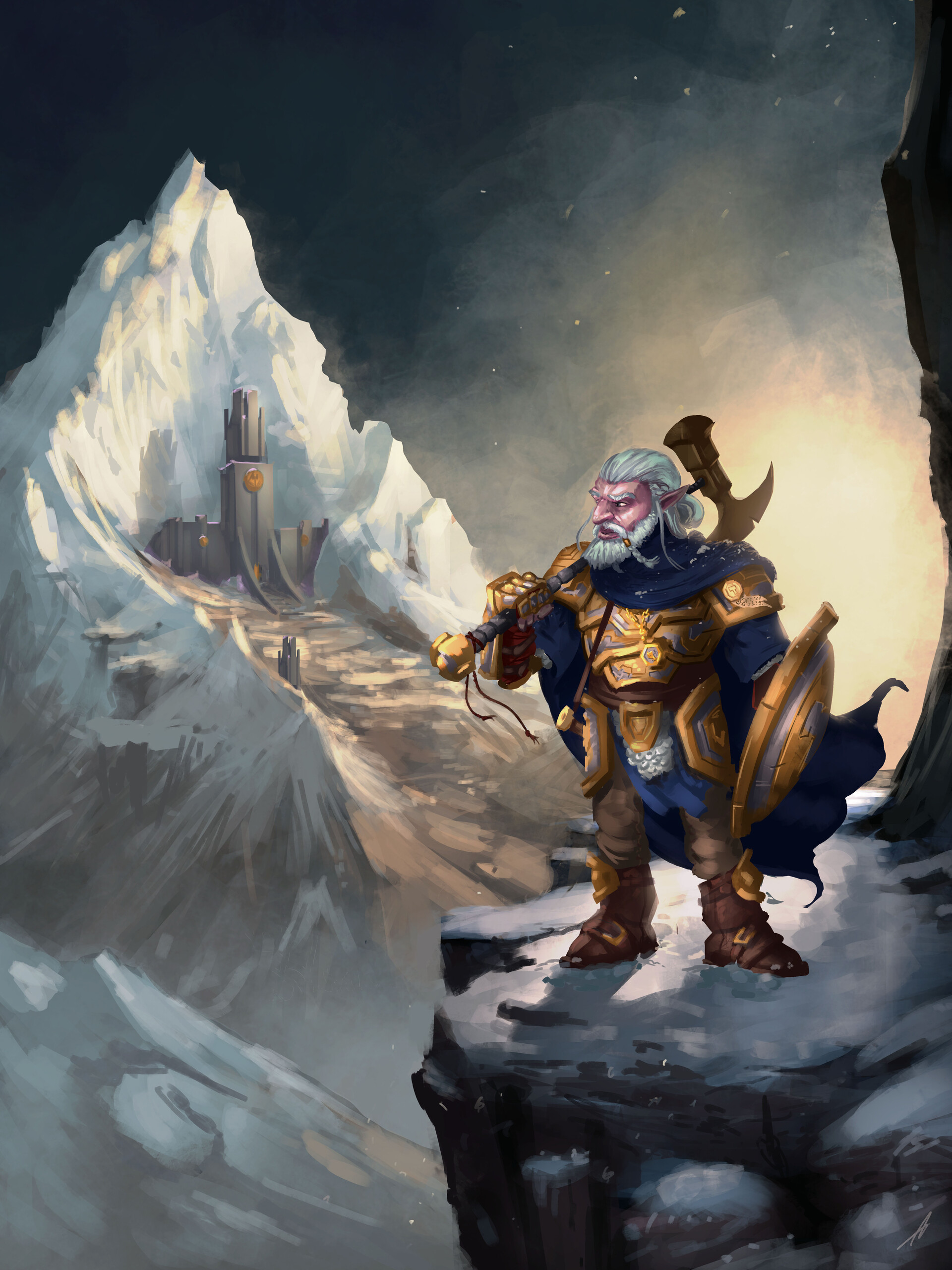 ArtStation - Travok Ironmane - Drowarf Cleric