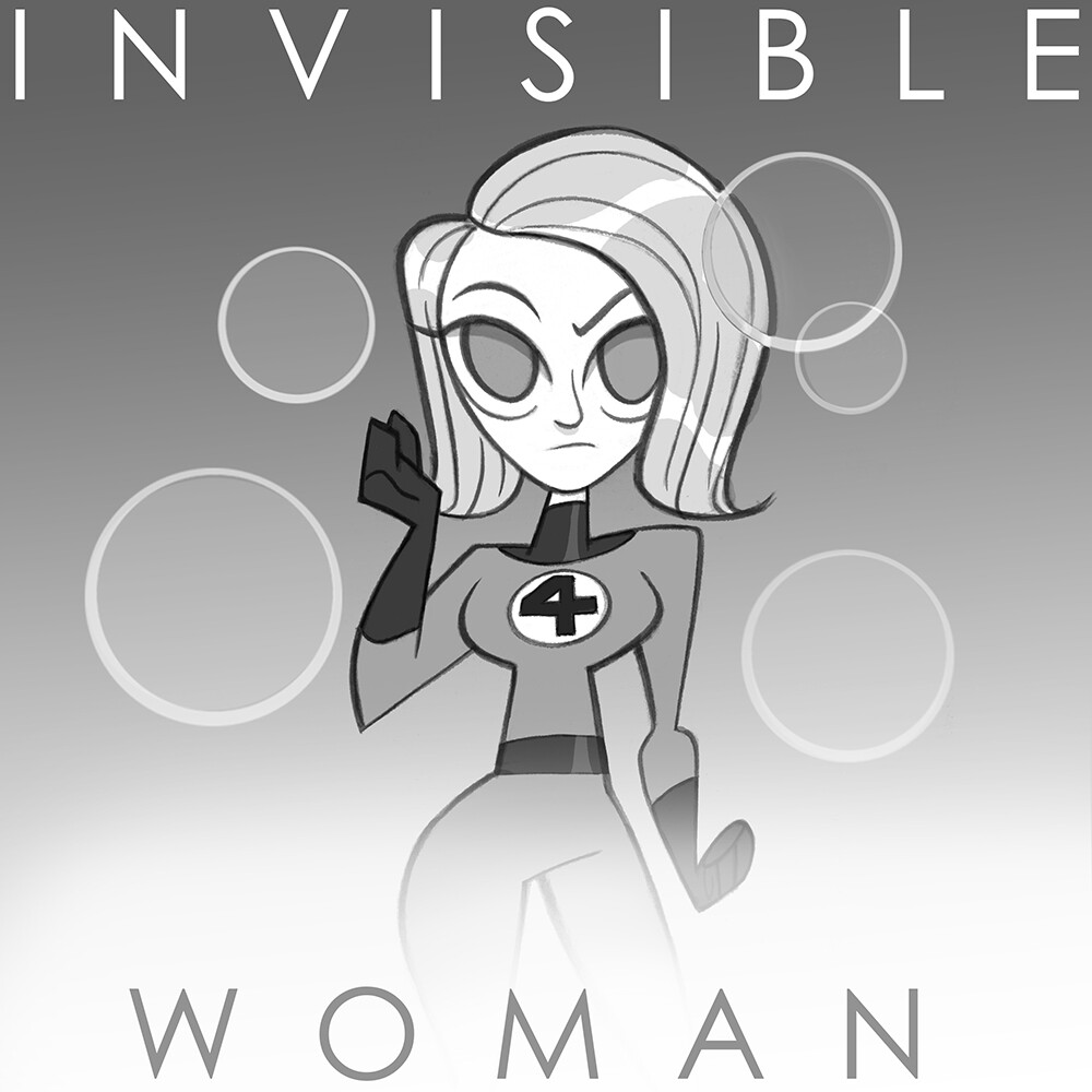 Invisible Woman Marvel Drawing
