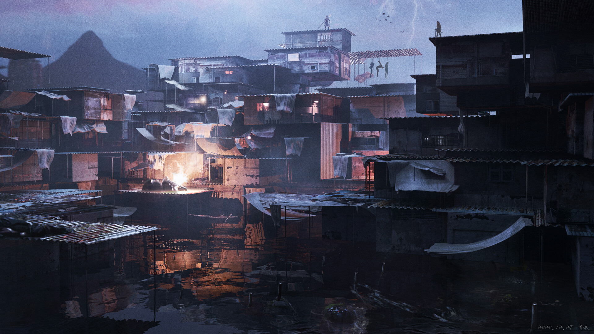 ArtStation - Night scene atmosphere setting