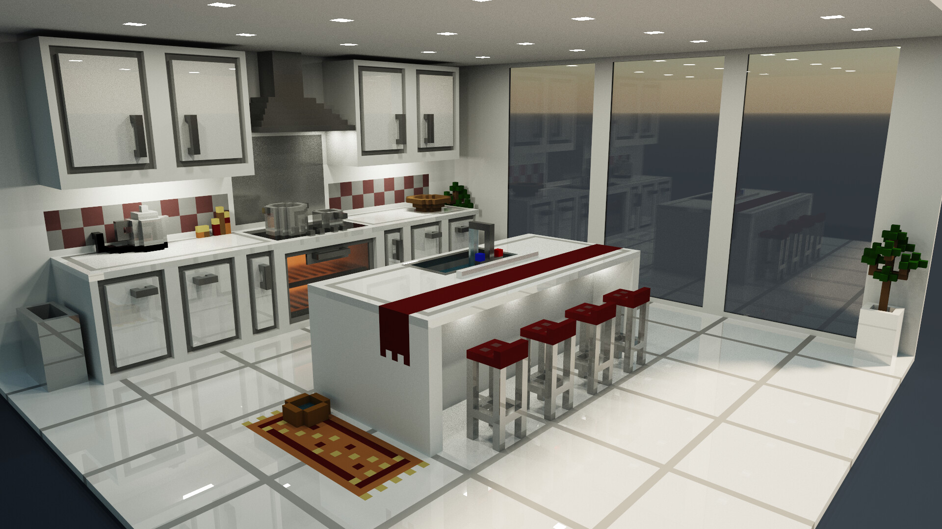 ArtStation - Simple Clean Kitchen Design