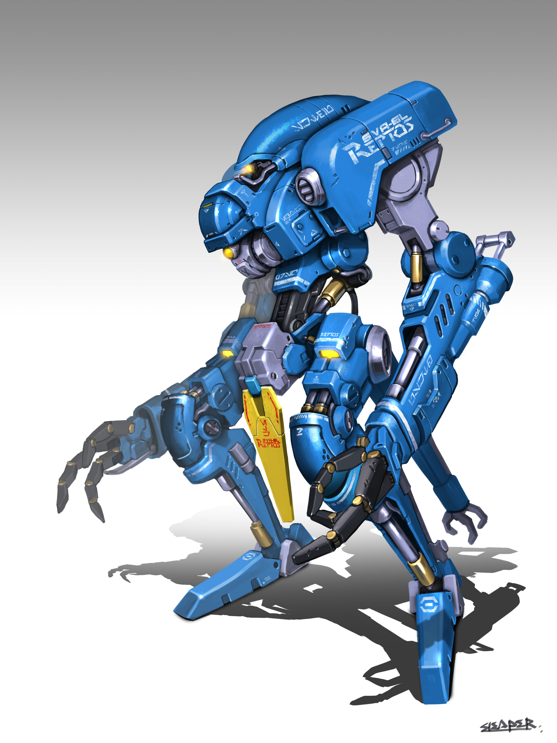 ArtStation - SVA-6L Reptos in "Powered Gear"