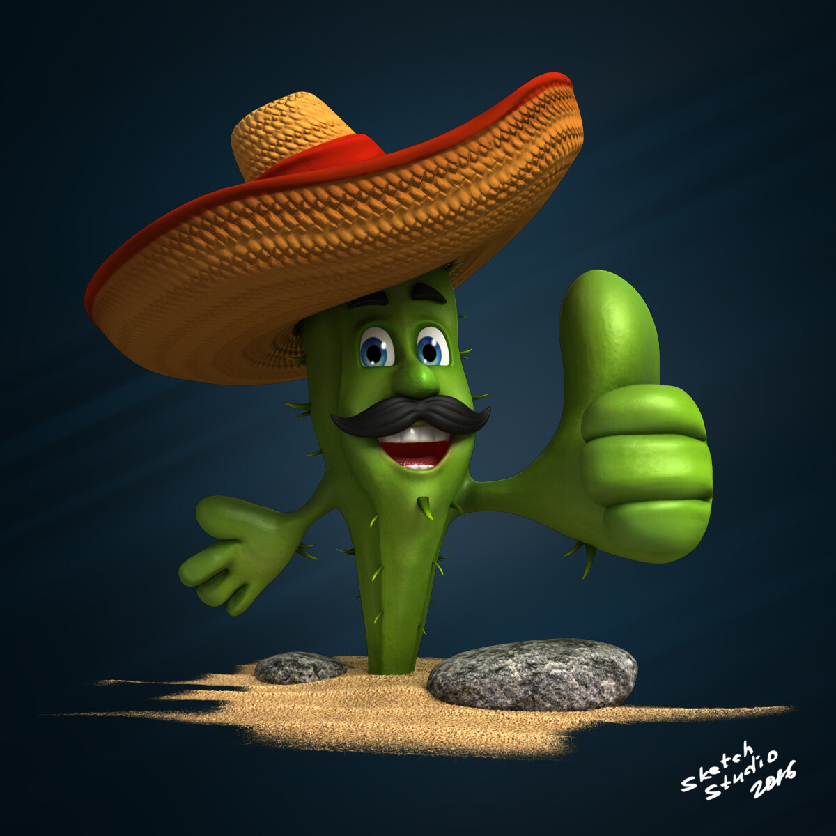 ArtStation - Cactus cartoon character