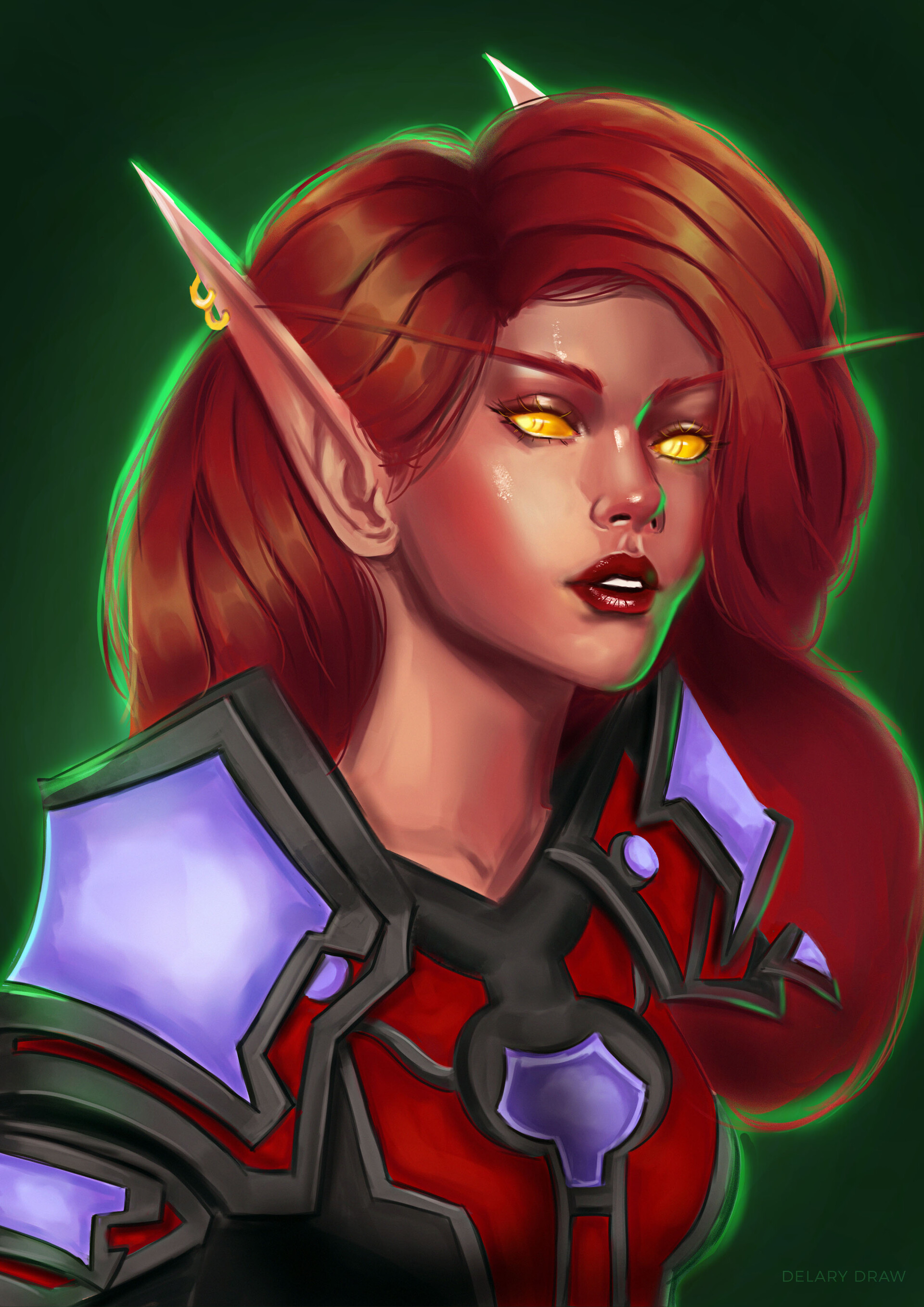 how to draw blood elf