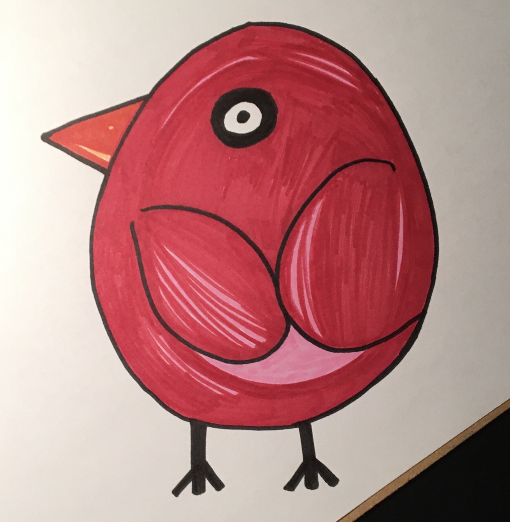 ArtStation - red bird for a preschool classroom project