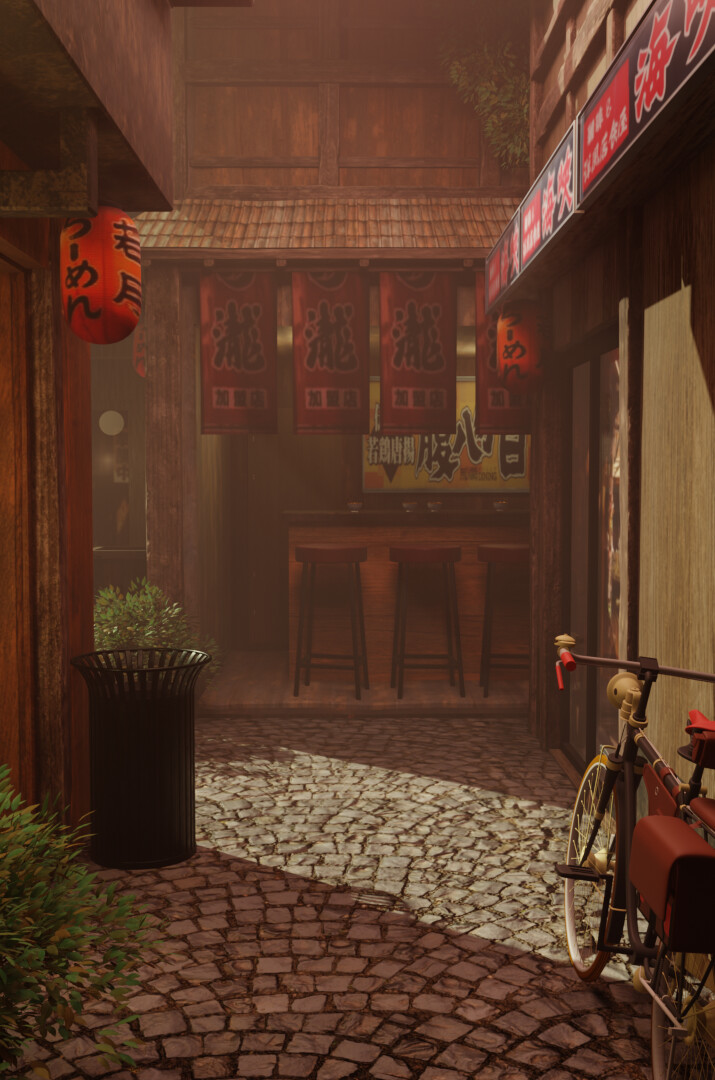 ArtStation - Japan Street (Blender Evee)