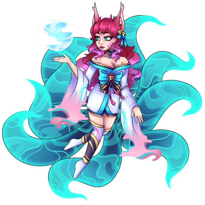 ArtStation - dessin digital Ahri