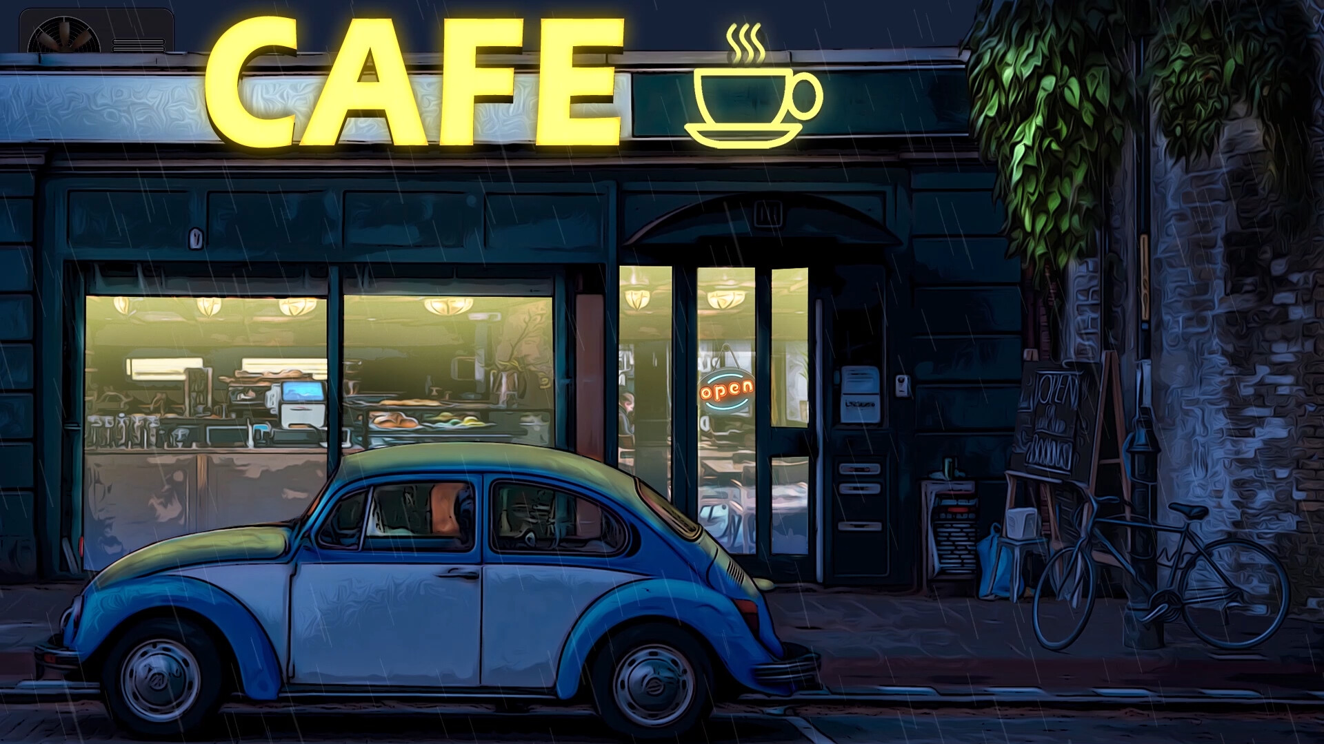 ArtStation - CAFE animated loop