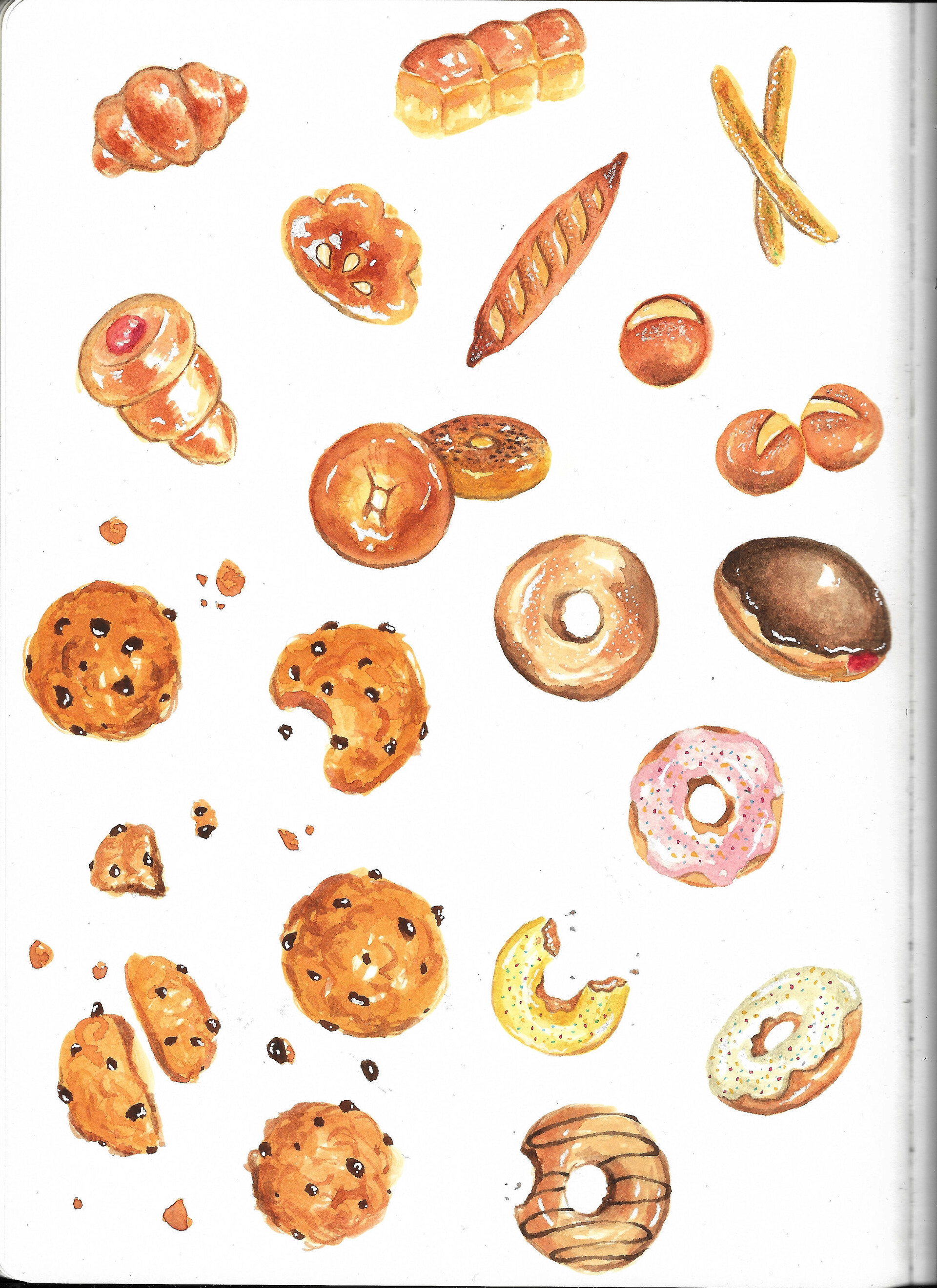 ArtStation - Watercolour Pastries