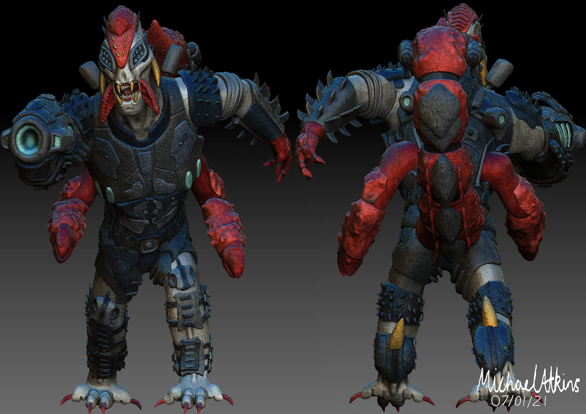 ArtStation - Michael Atkins Scorpion Character Sheet