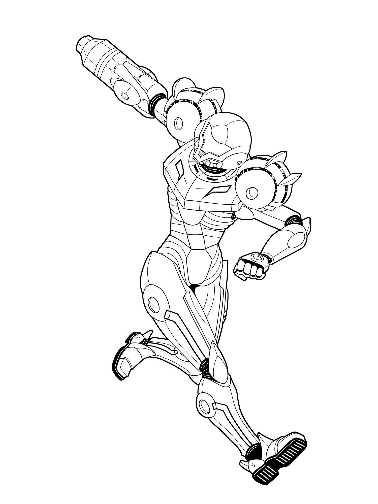 zero suit samus coloring pages