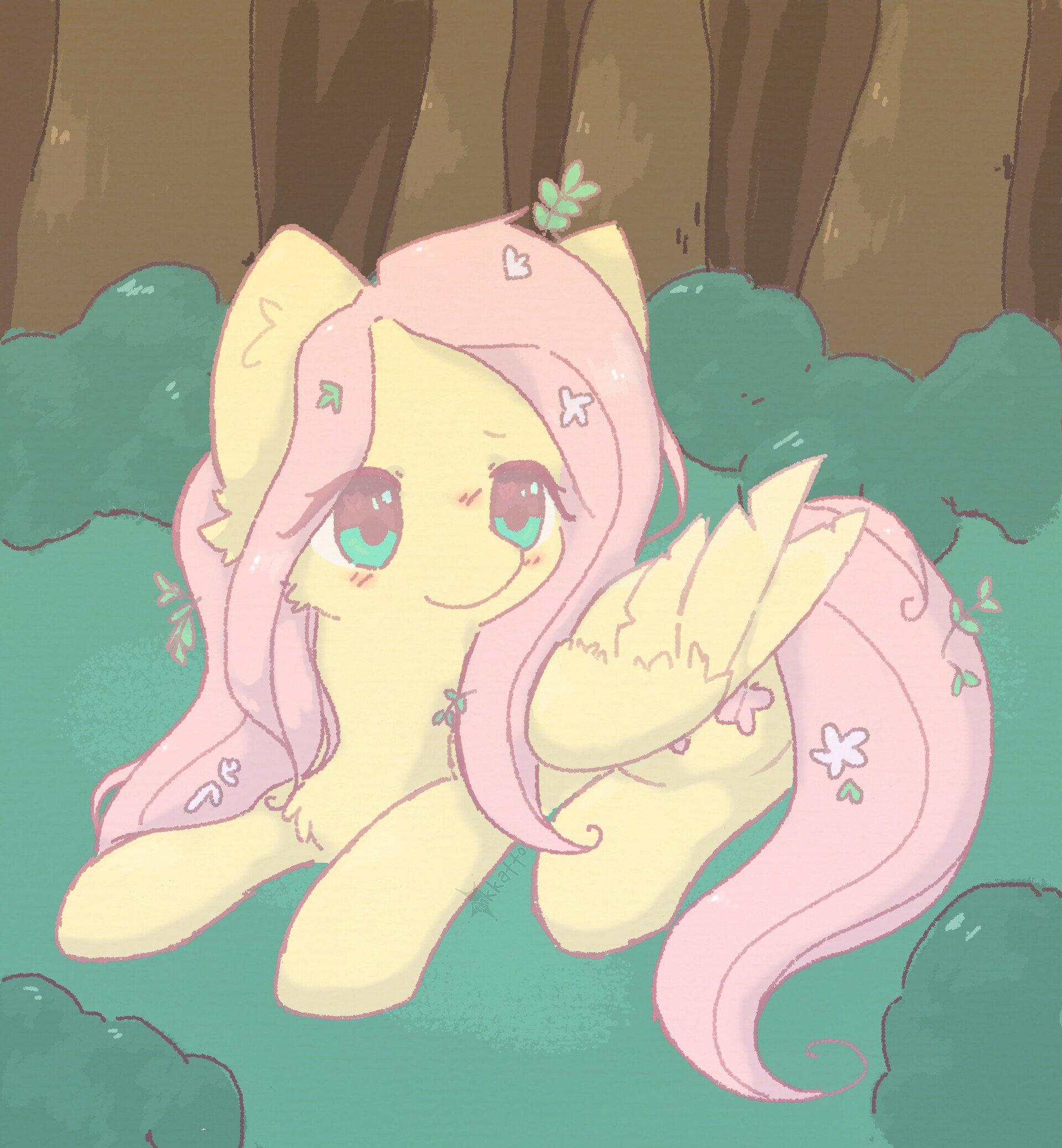 ArtStation - Fluttershy in forest