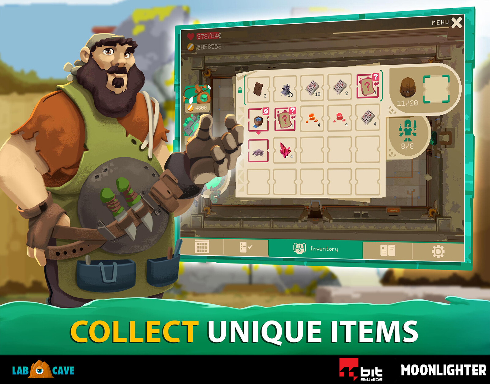 LAB CAVE - Moonlighter- CRO assets for iTunes Connect