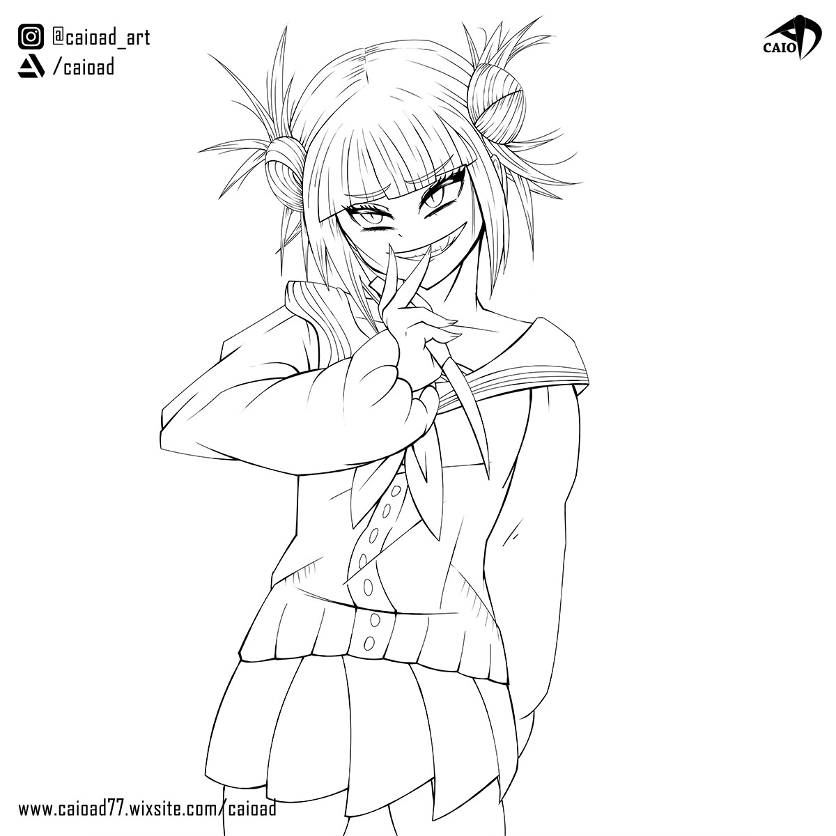himiko toga coloring pages