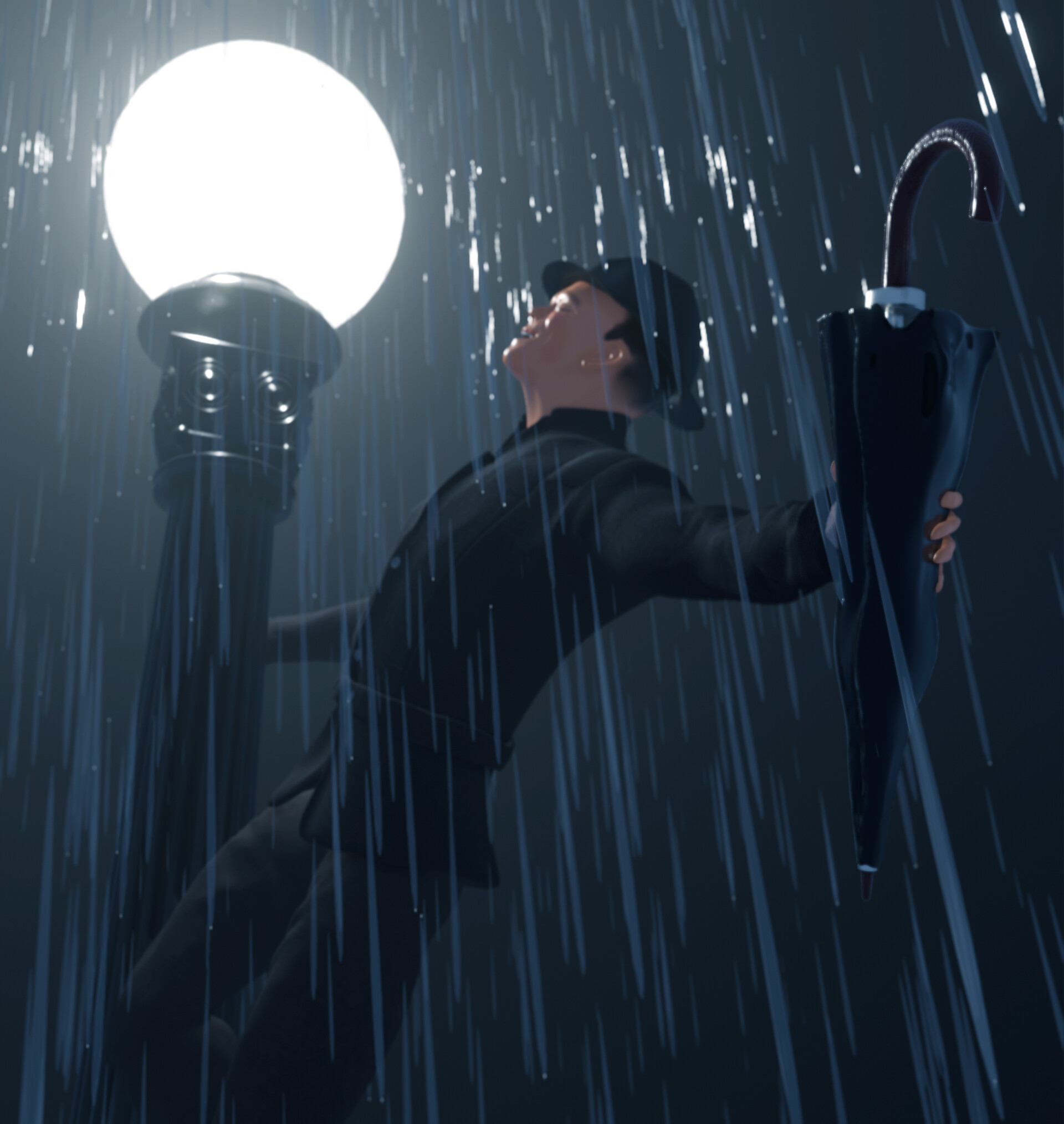 how to draw rain digital