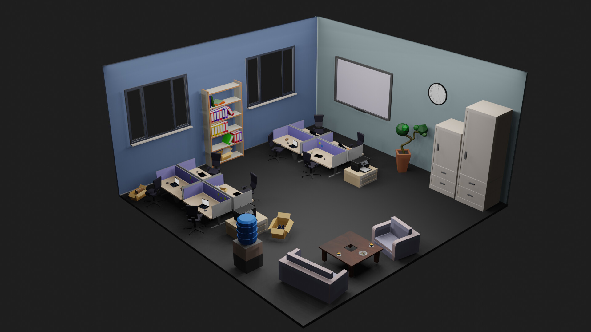 ArtStation - Low Poly Workplace