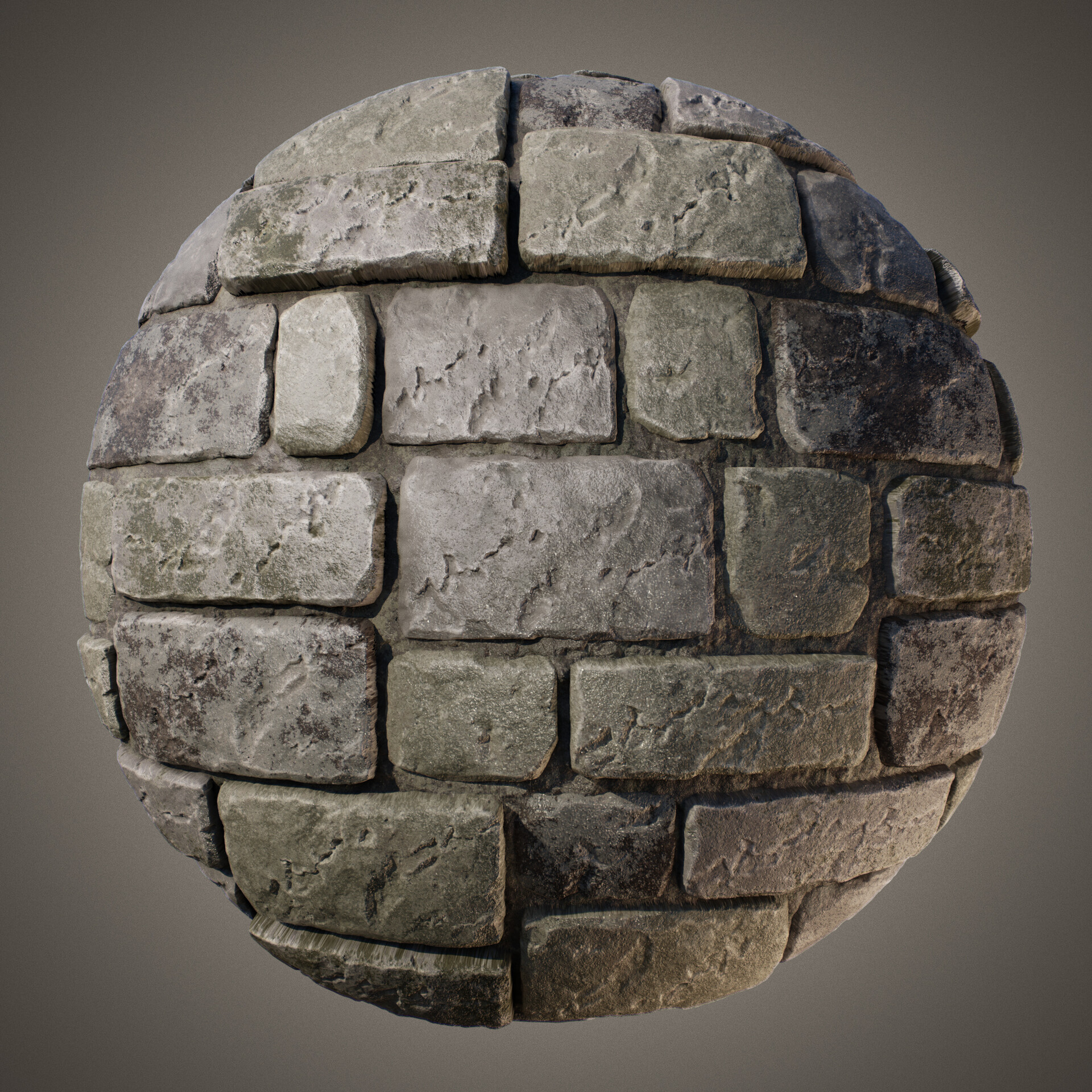 ArtStation - Stone Brick Wall
