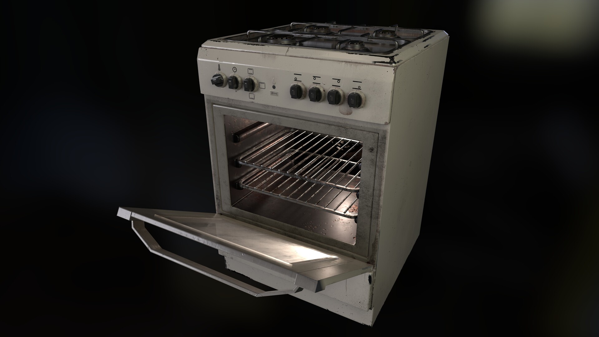 Francesco Furneri - 3D PBR stove with texture variants