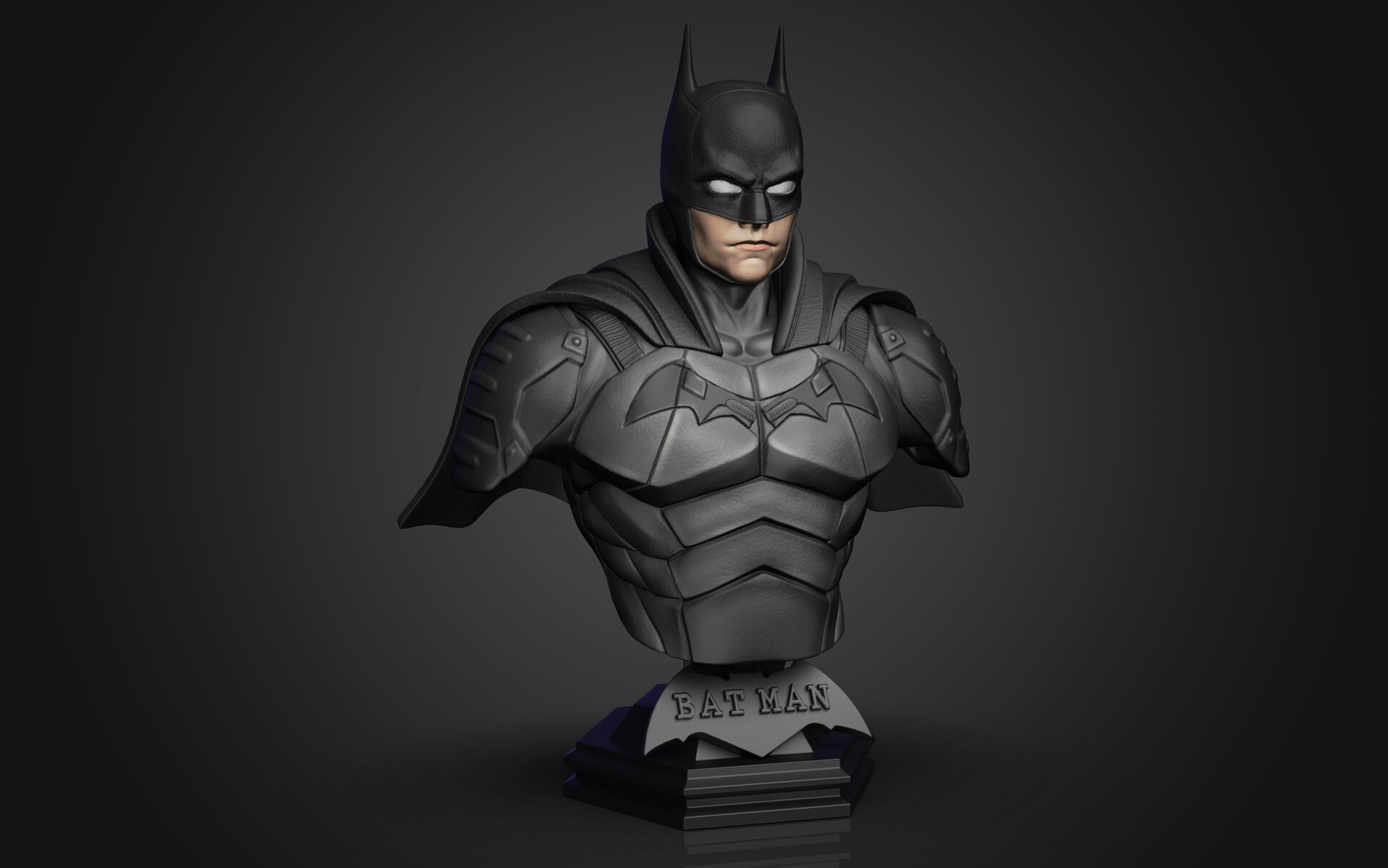 ArtStation - Batman Bust 2021 - Robert Pattinson - DC comic