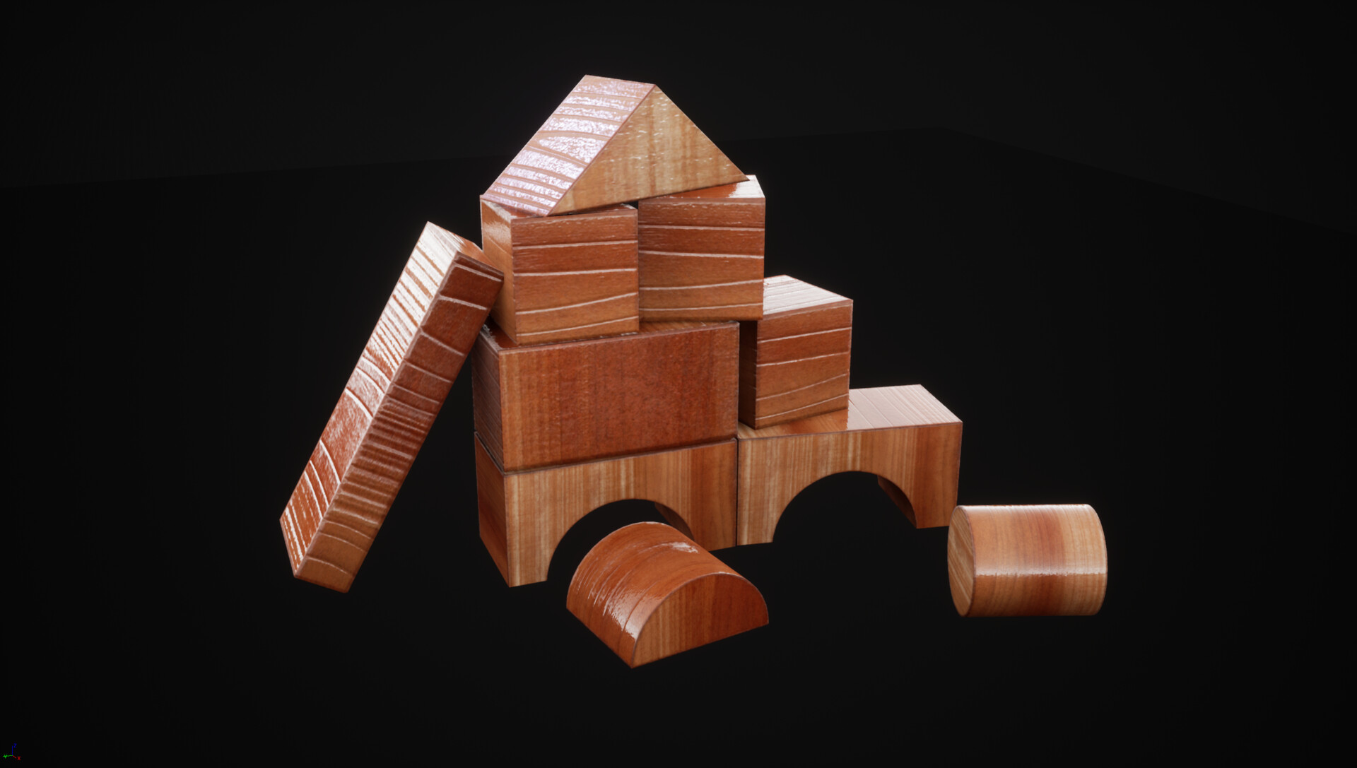 ArtStation - Wooden building blocks