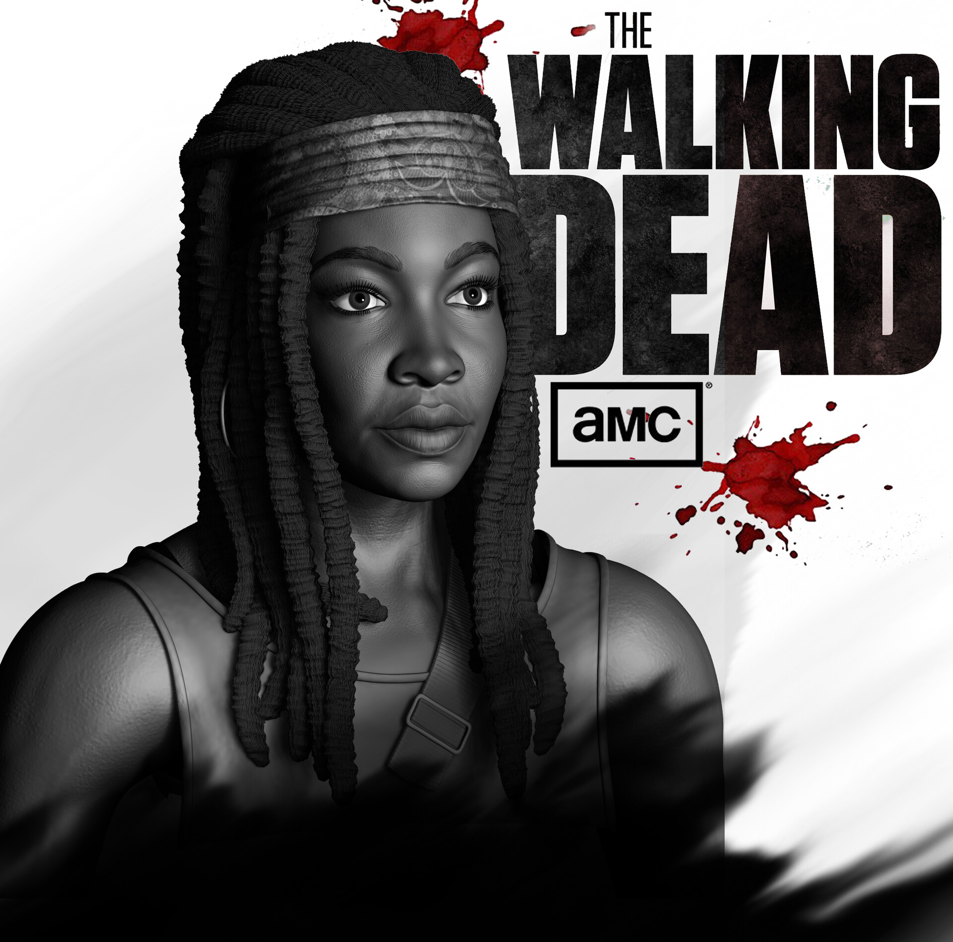 ArtStation - Fan Art Michonne "The Walking Dead"