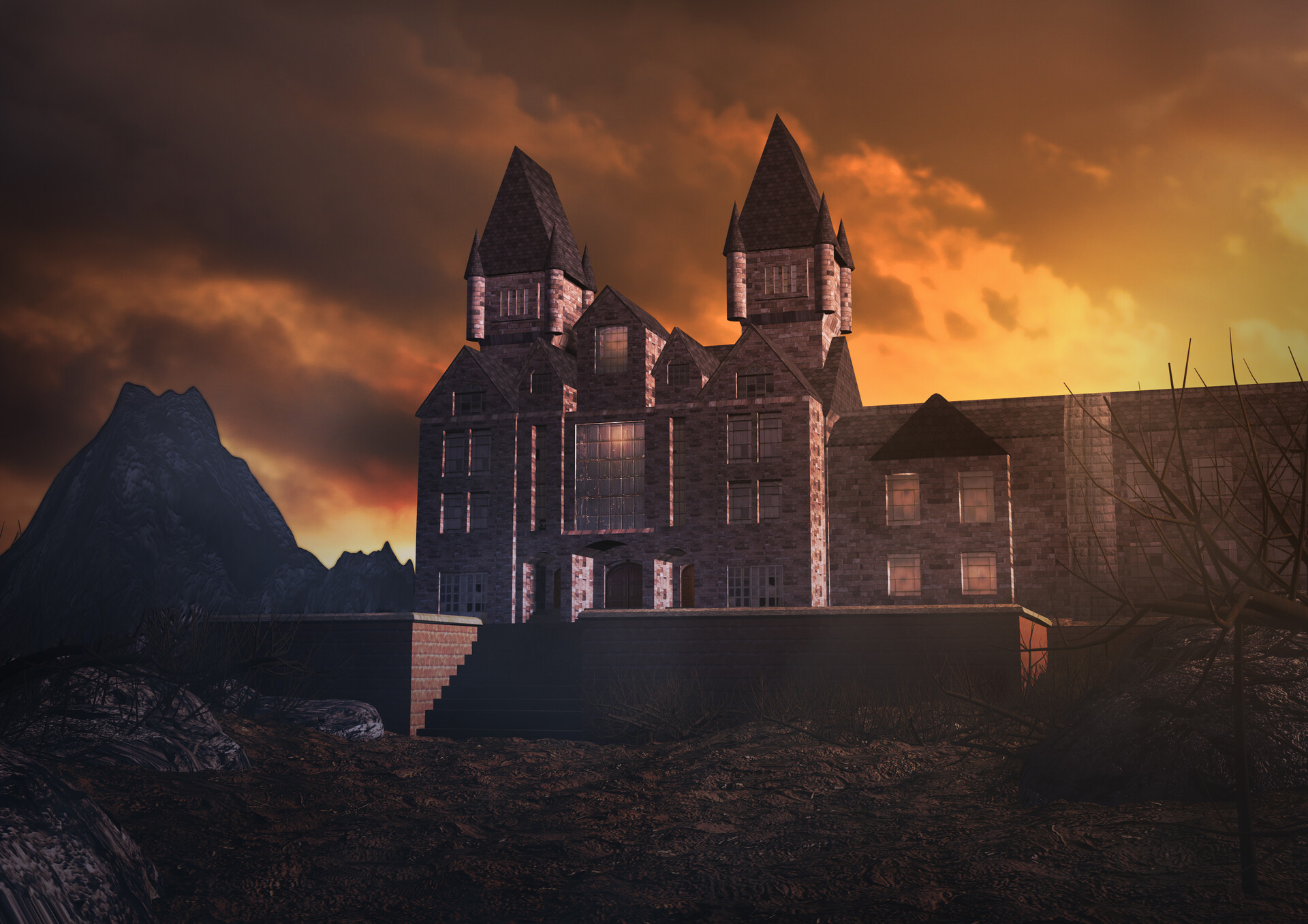 ArtStation - horror castle