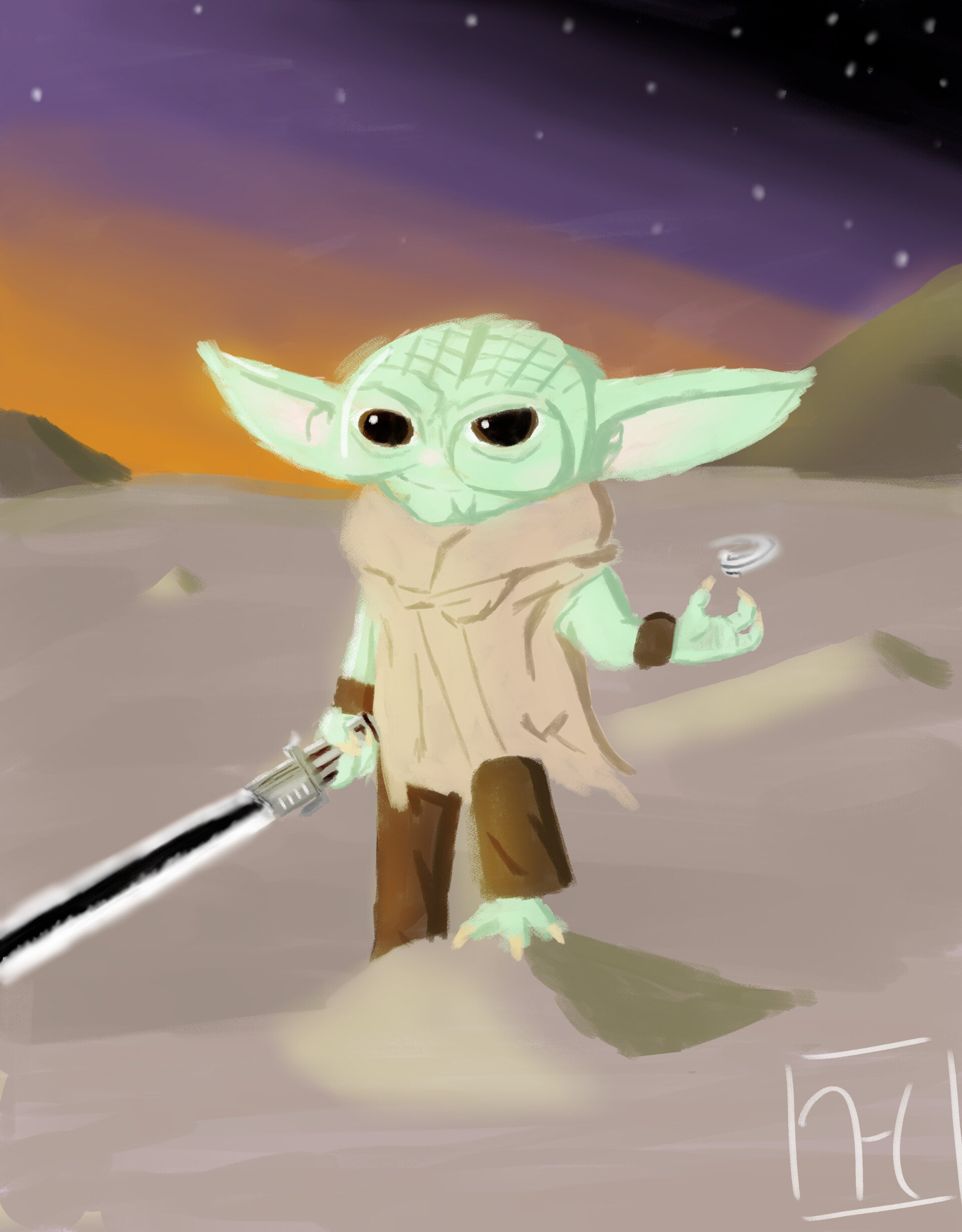 ArtStation - "Did'ja miss me, Mando?"